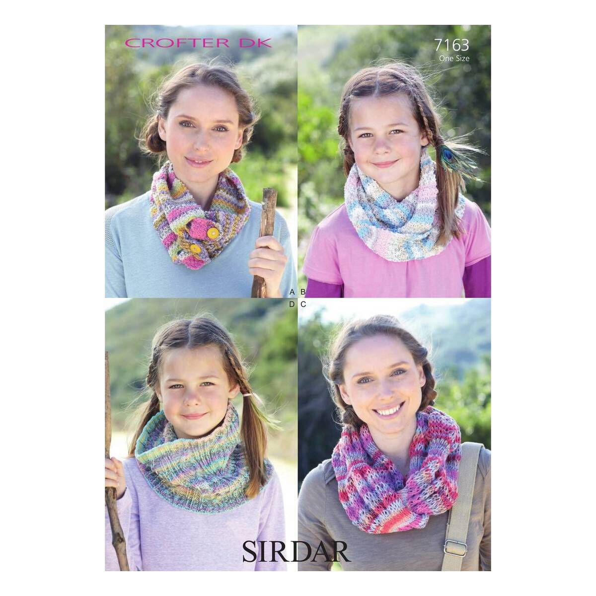 Sirdar Crofter DK Snoods Digital Pattern 7163 | Hobbycraft