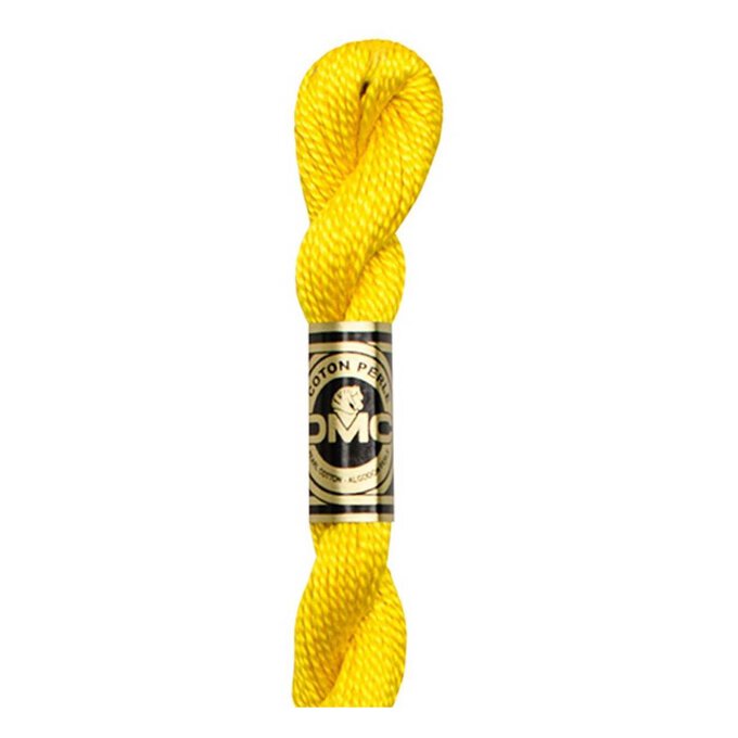 DMC Yellow Pearl Cotton Thread Size 5 25m (444) | Hobbycraft