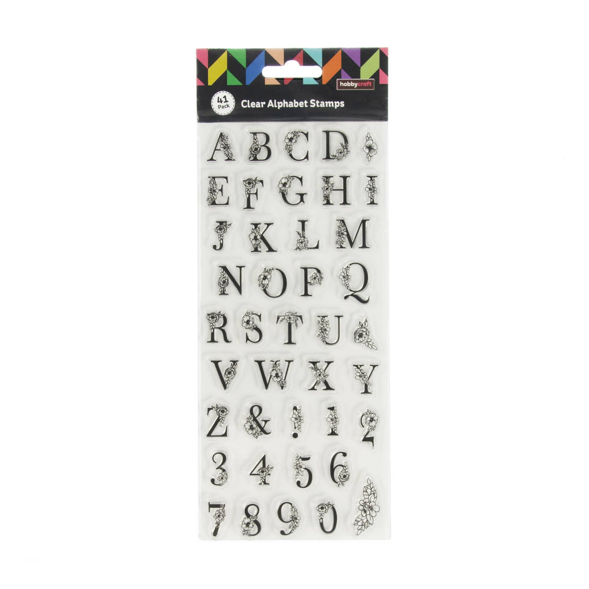 Flower Alphabet Stamp Set 41 Pieces | Hobbycraft