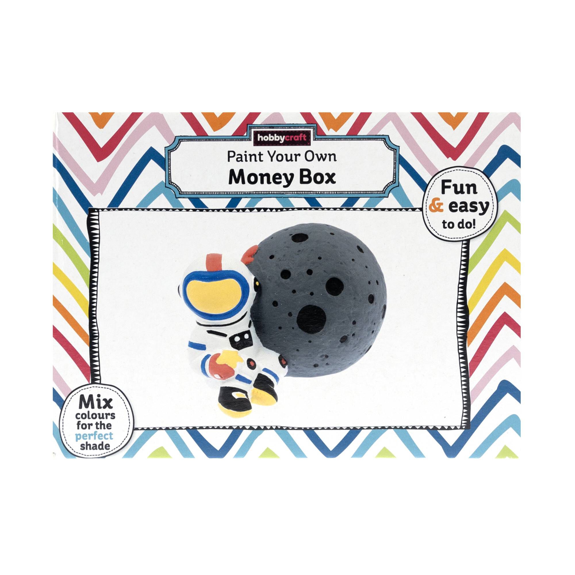 Paint Your Own Astronaut and Moon Money Box | Hobbycraft