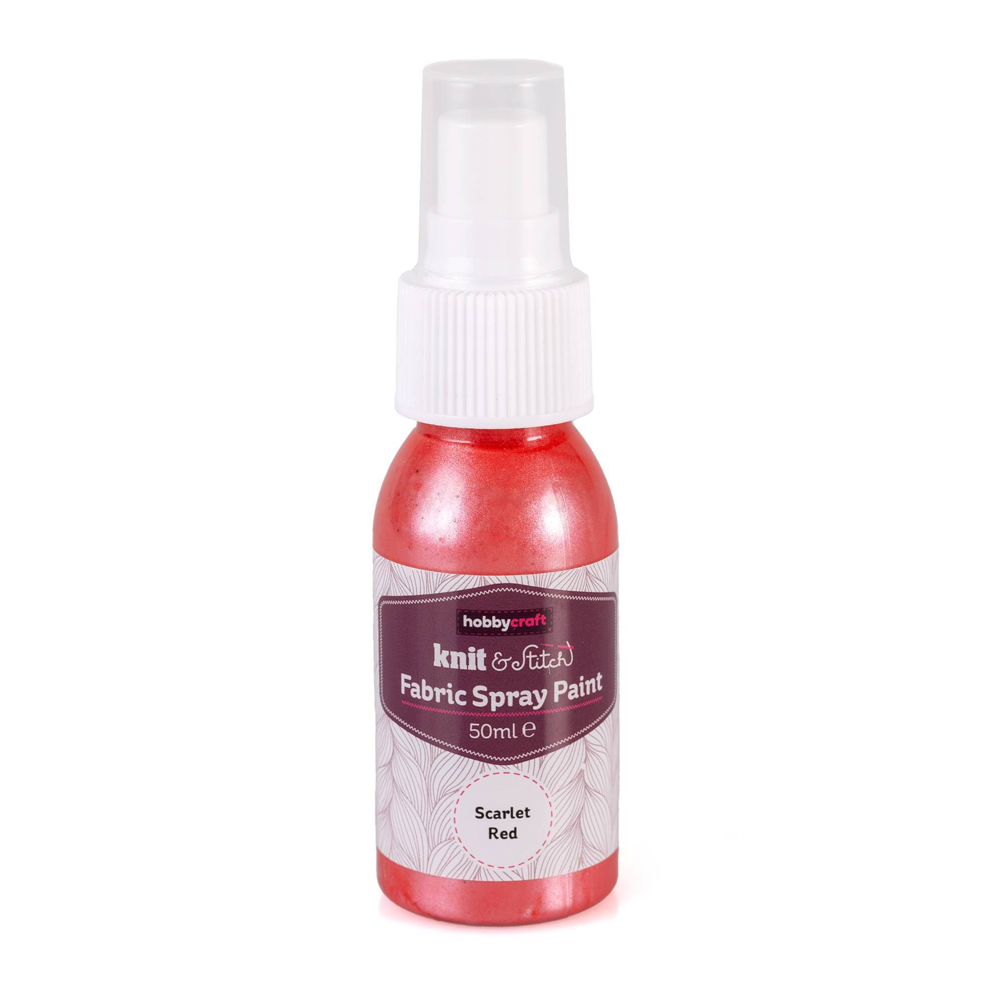 Scarlet Red Fabric Spray Paint 50ml | Hobbycraft