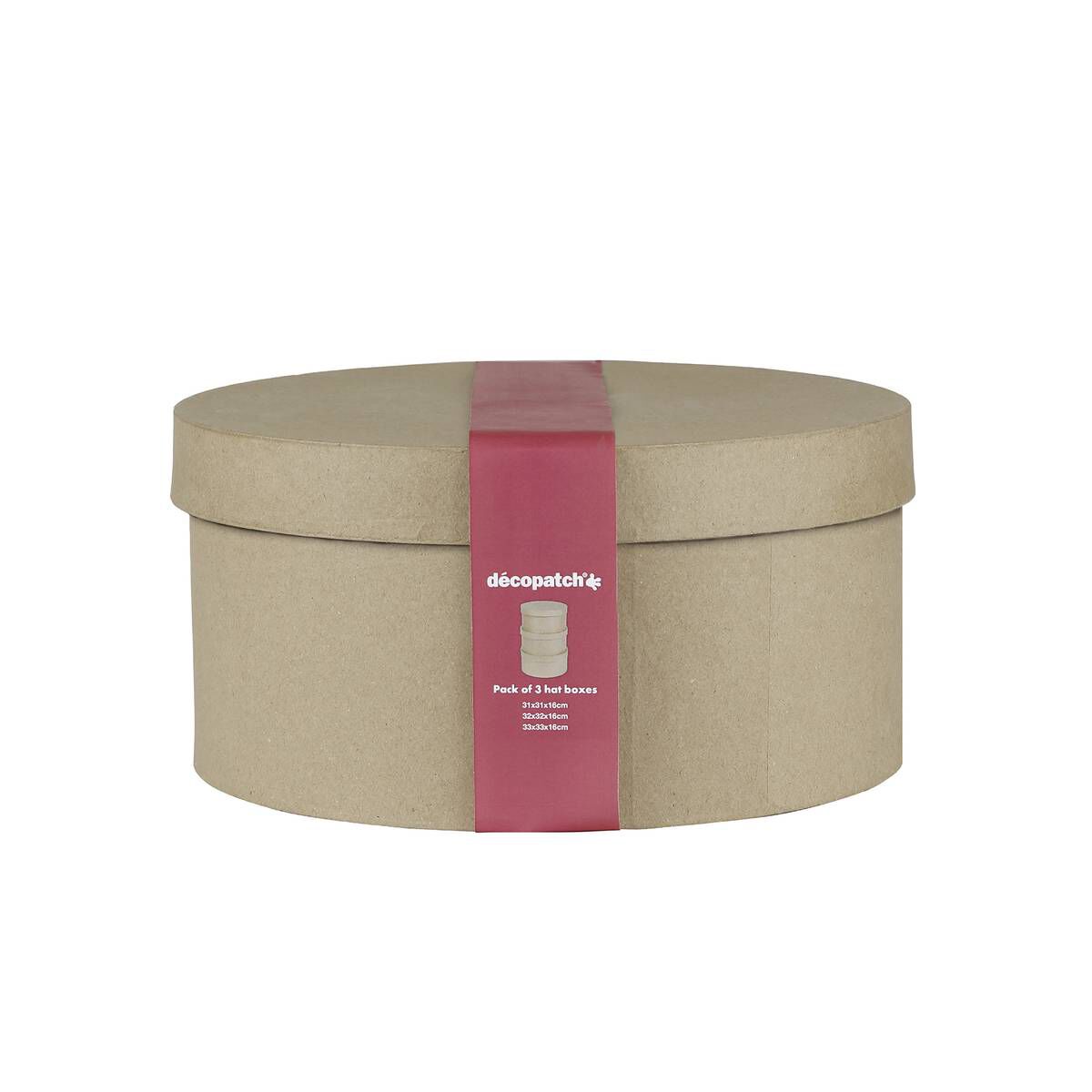 Decopatch Mache Round Nested Boxes 3 Pack | Hobbycraft