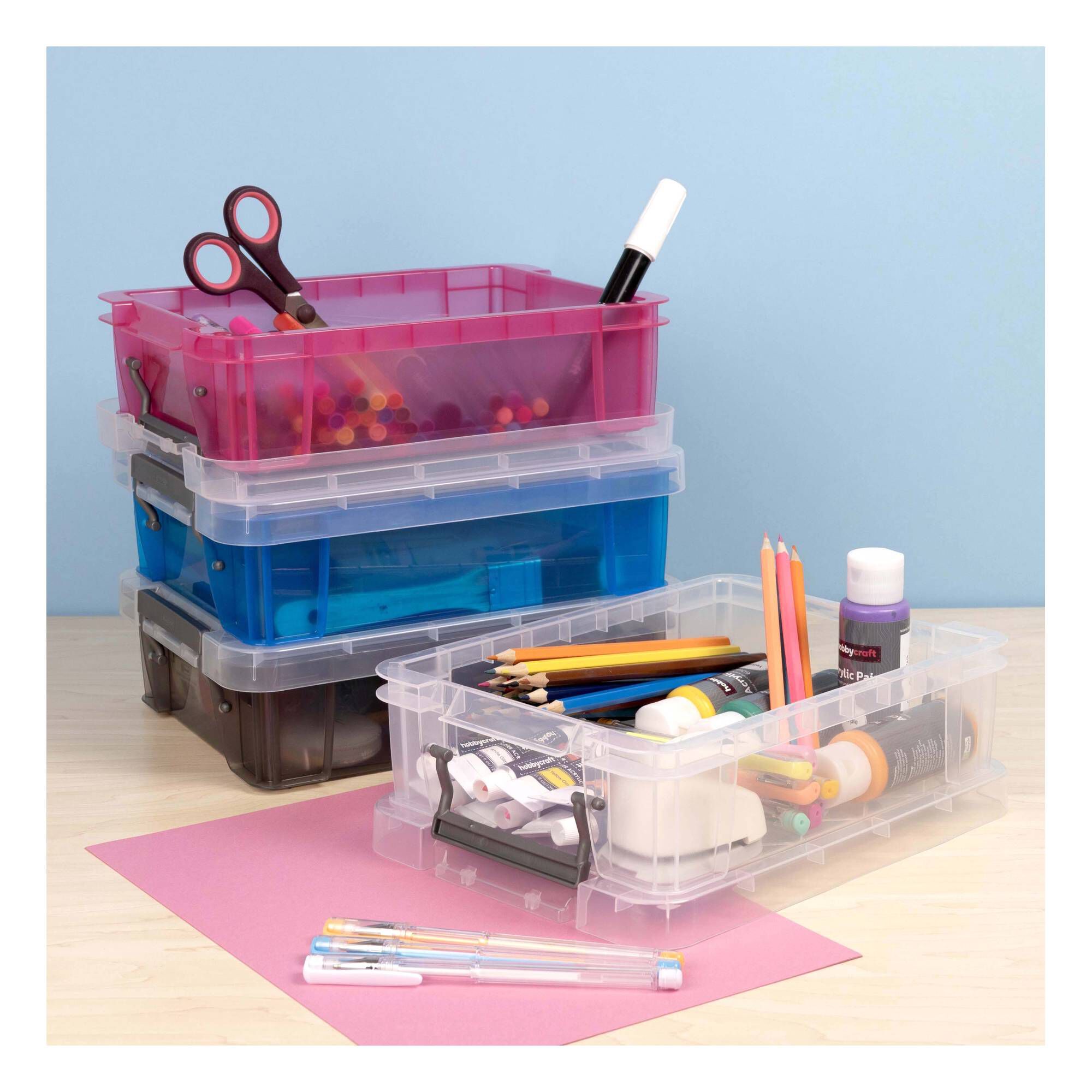 Whitefurze Allstore 2.3 Litre Clear Storage Box | Hobbycraft