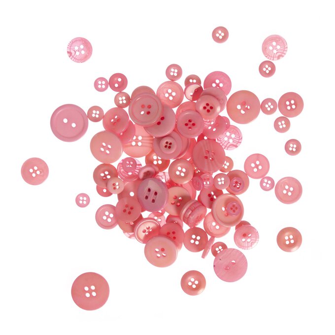 Pink Buttons Pack 50g | Hobbycraft