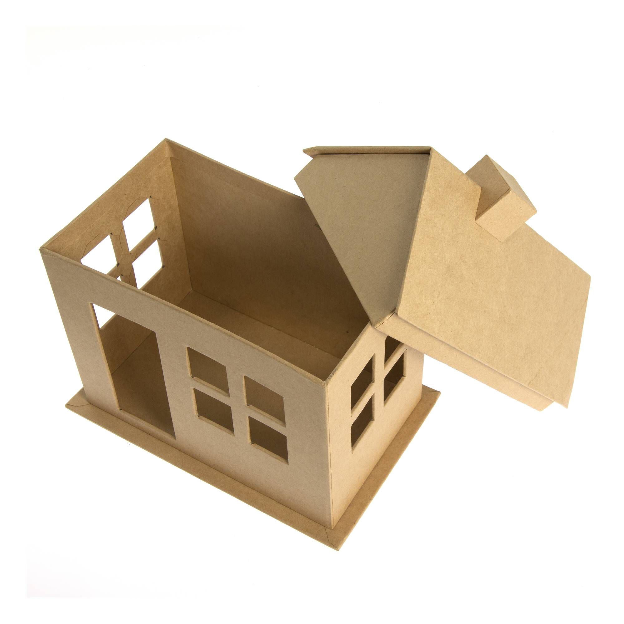 Mache House with Removable Roof 23cm | Hobbycraft
