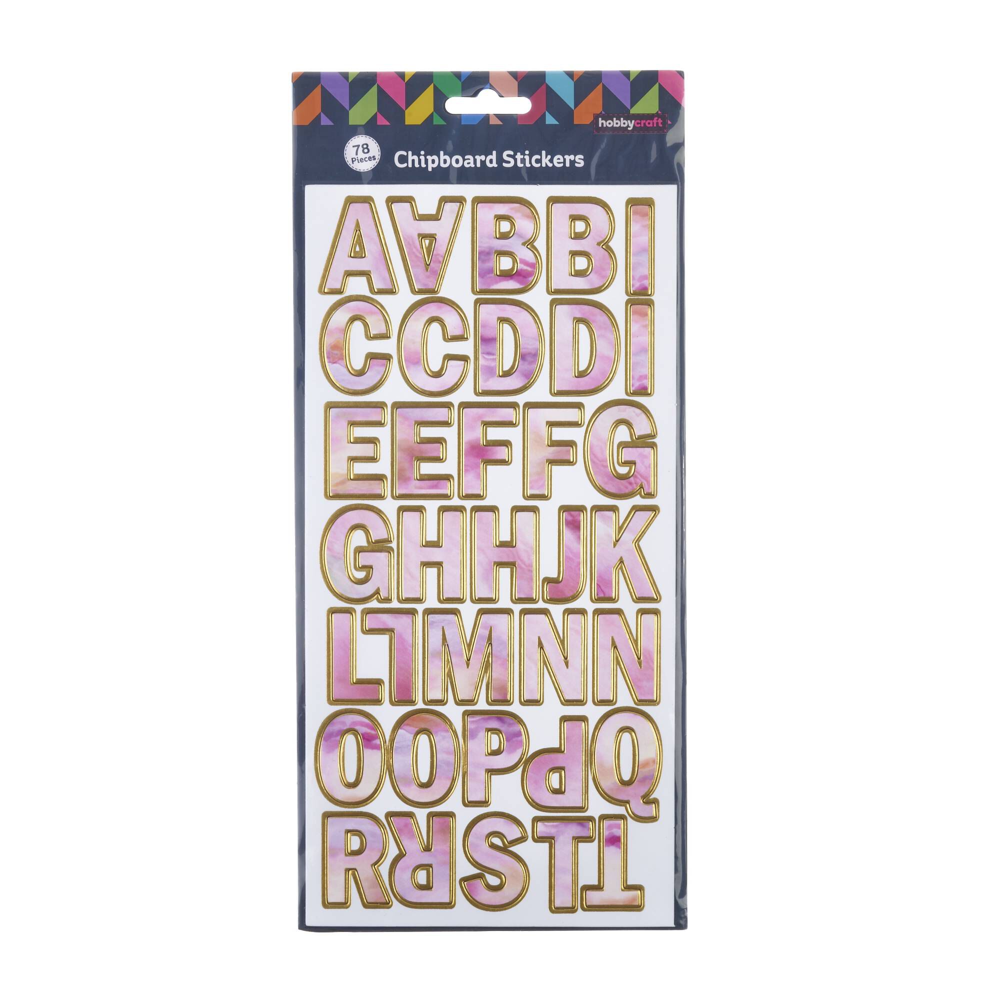 Rose Quartz Chipboard Stickers 78 Pieces | Hobbycraft