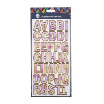 Rose Quartz Chipboard Stickers 78 Pieces | Hobbycraft