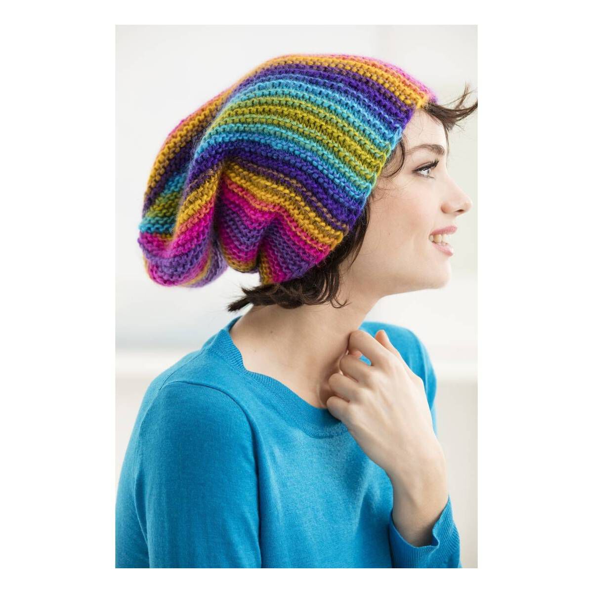 FREE PATTERN Lion Brand Landscapes Rainbow Ridges Hat L50276 | Hobbycraft