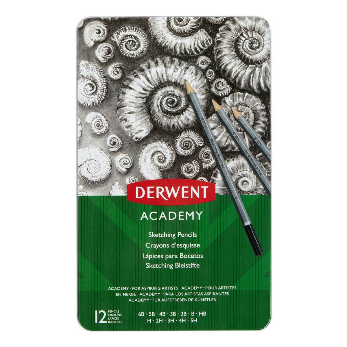 Derwent Academy Sketching Pencils 12 Pack | Hobbycraft