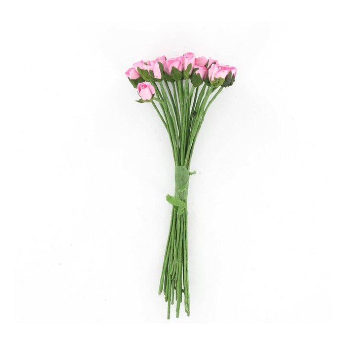 Pink Mini Roses 12 Pieces | Hobbycraft