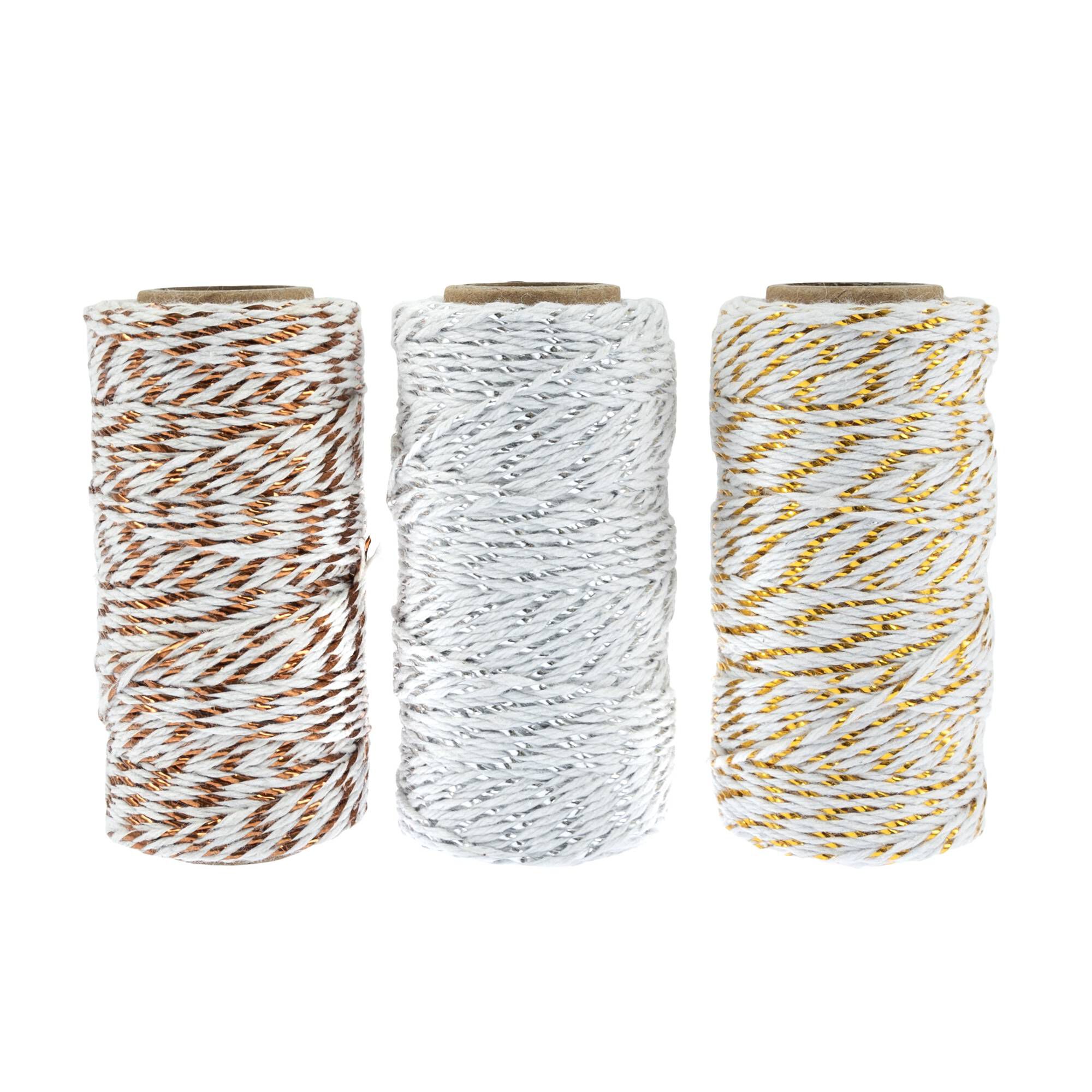 Metallic Twine 50m 3 Pack | Hobbycraft