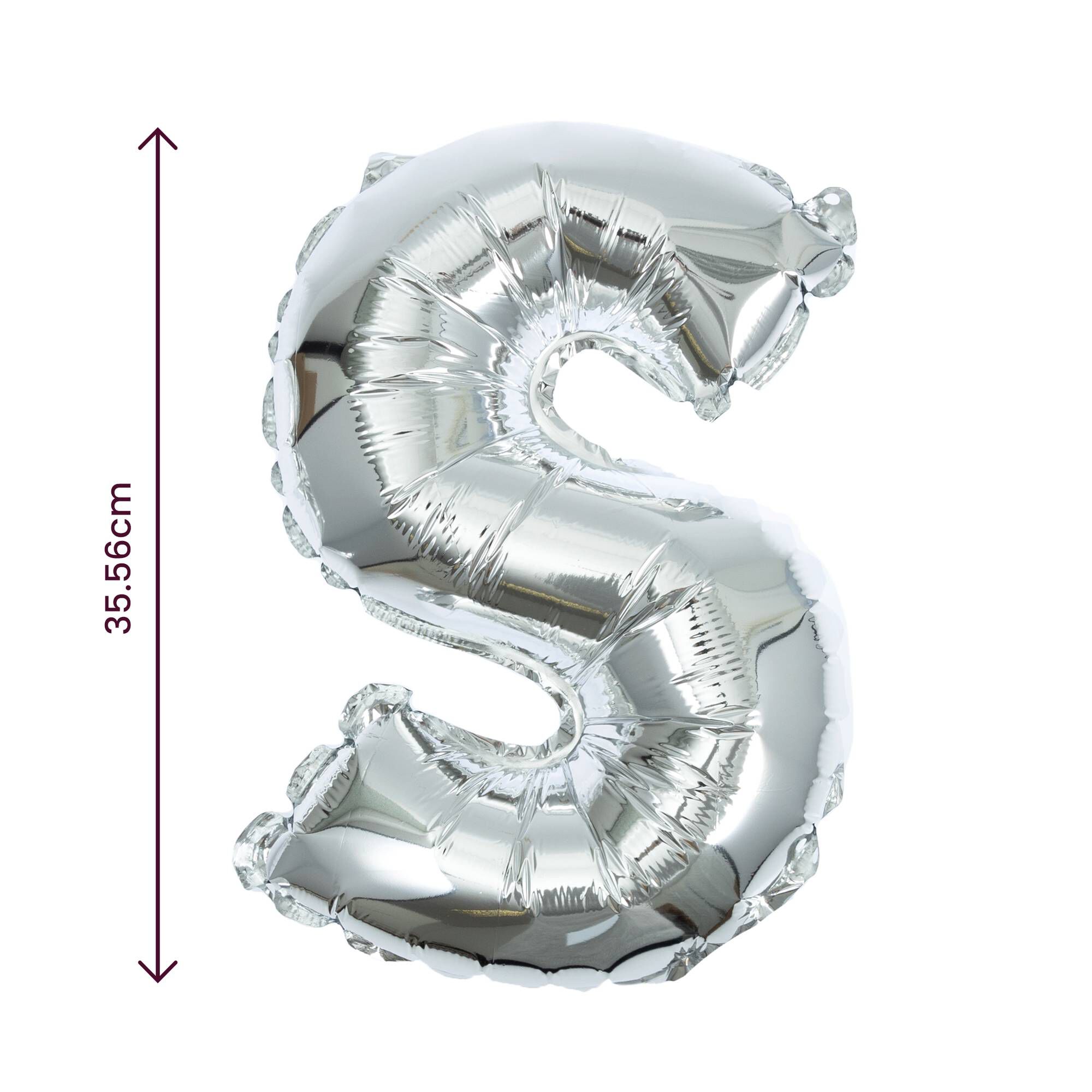 Silver Foil Letter S Balloon | Hobbycraft