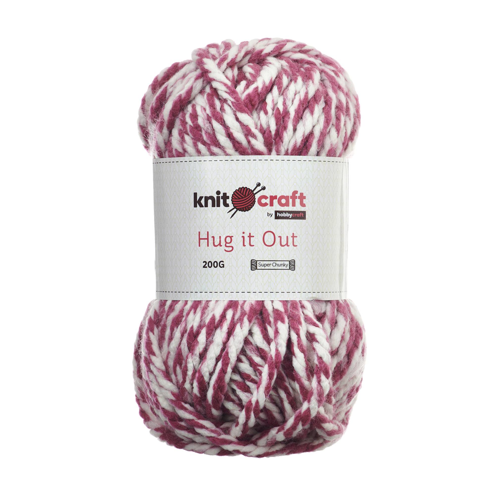 Knitcraft Dusky Pink Fleck Hug It Out Yarn 200g | Hobbycraft