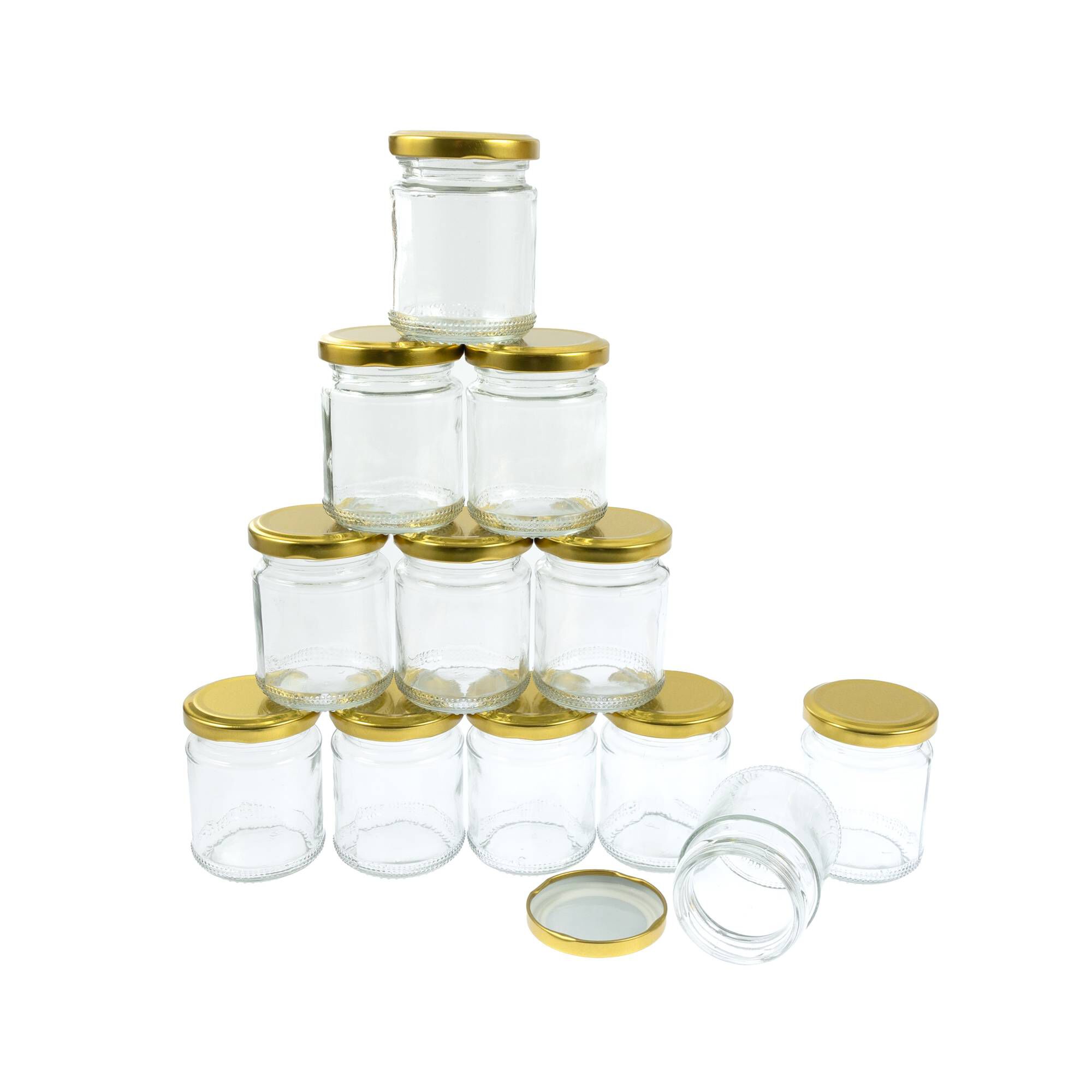 Clear Round Glass Jars 130ml 12 Pack | Hobbycraft