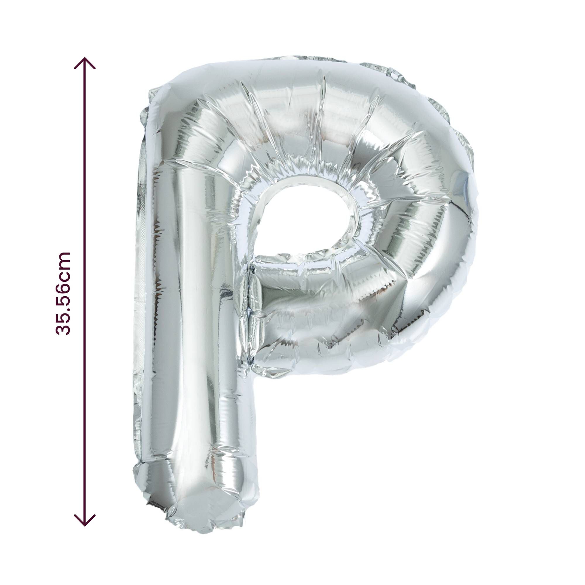 Silver Foil Letter P Balloon | Hobbycraft