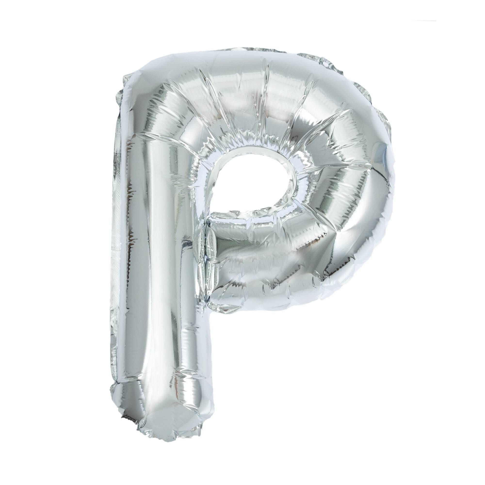 Silver Foil Letter P Balloon | Hobbycraft