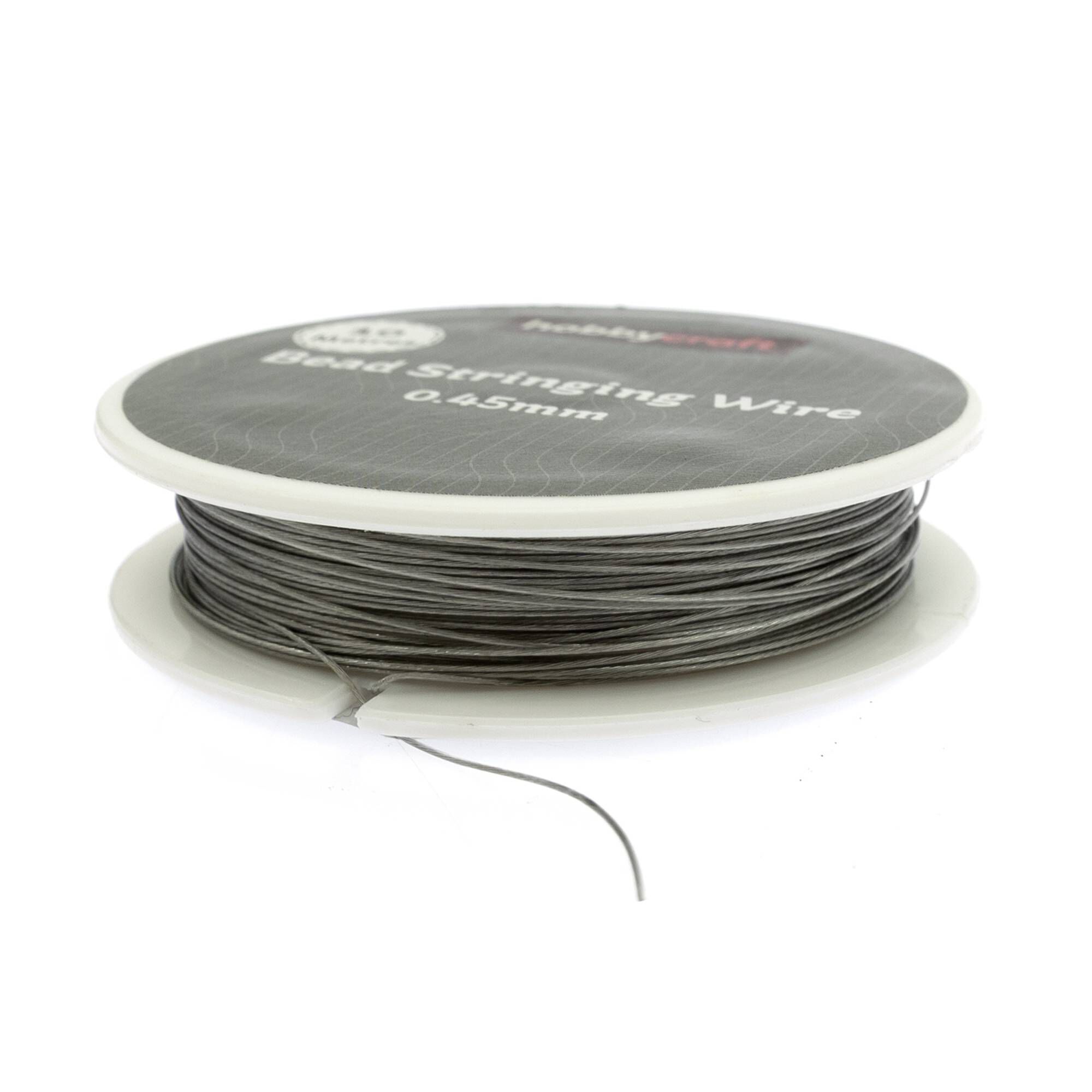 Silver Bead Stringing Wire 0.45mm x 9.2m | Hobbycraft