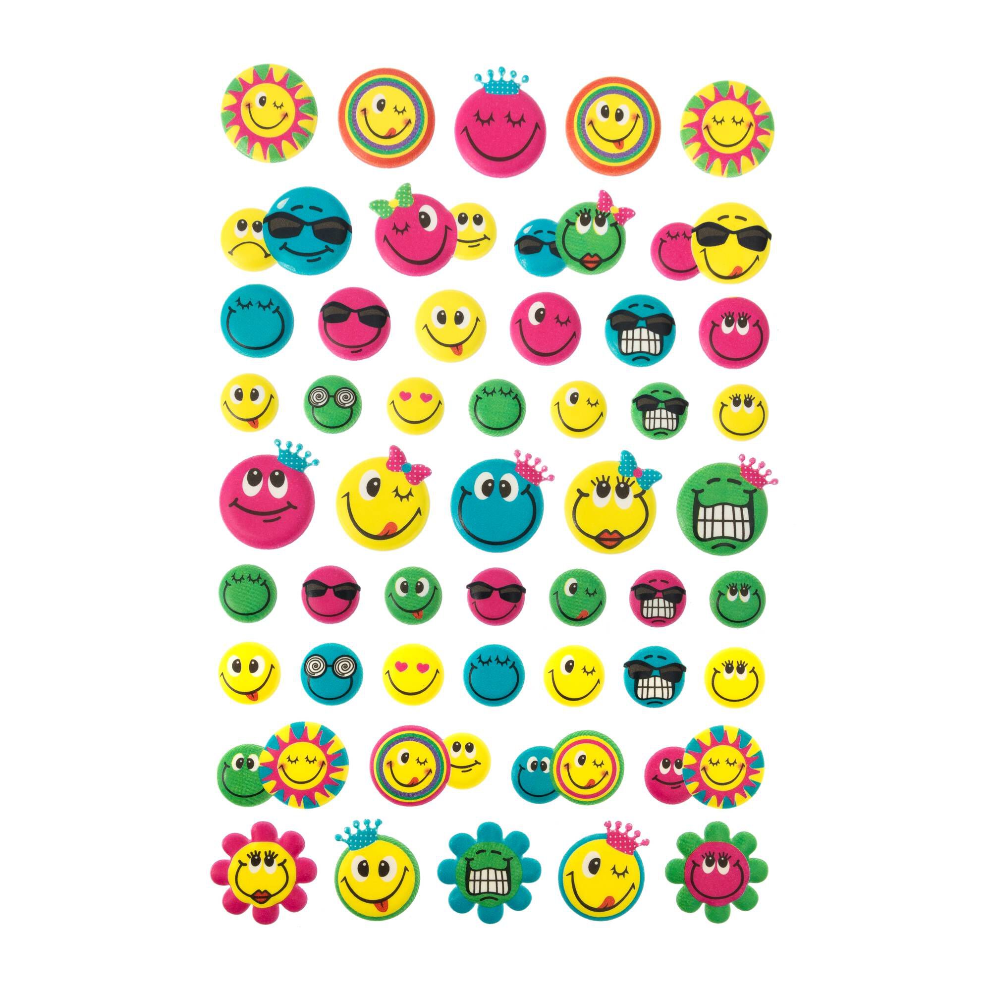 Happy Smiley Puffy Stickers | Hobbycraft
