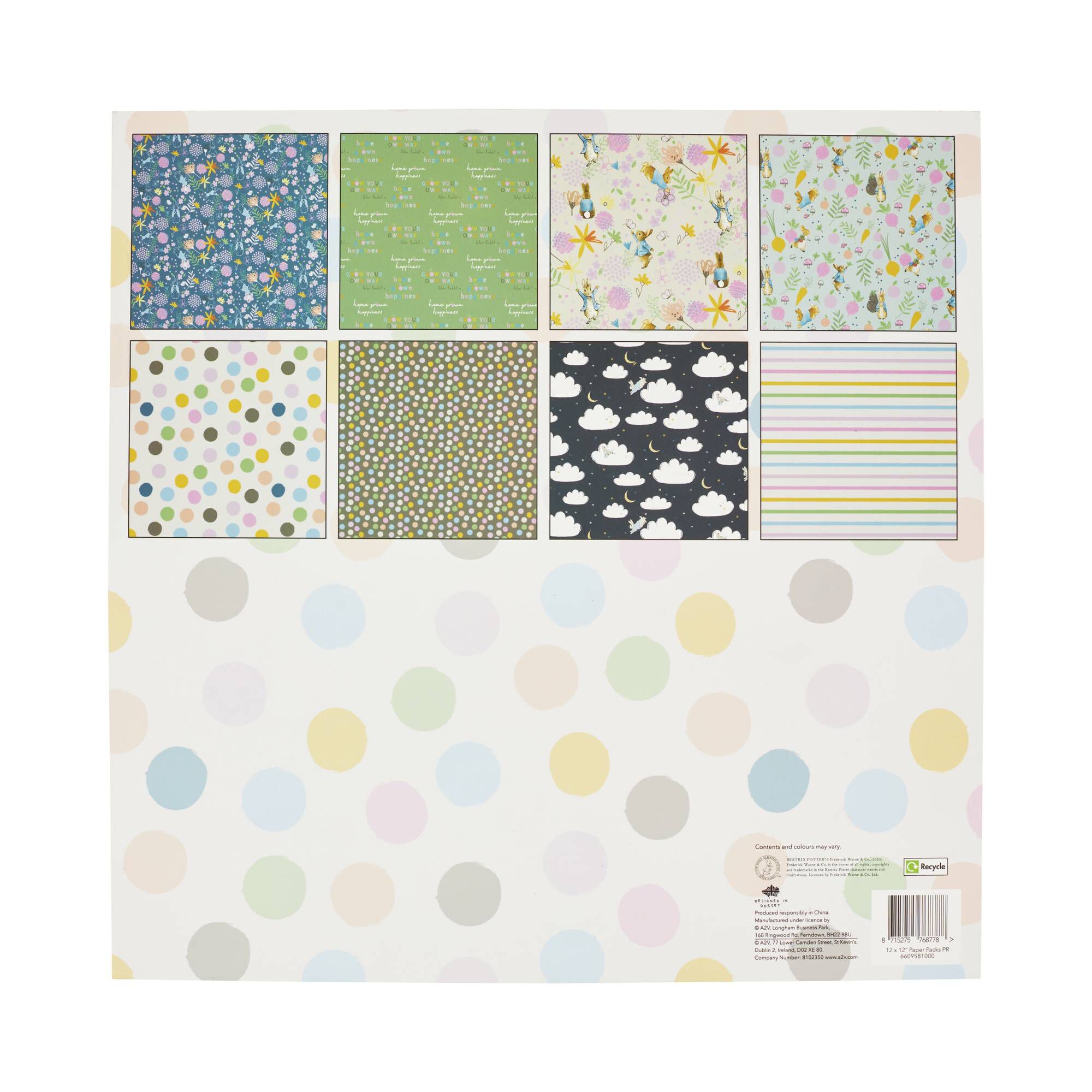 Peter Rabbit Paper Pad 12 x 12 Inches 32 Sheets | Hobbycraft