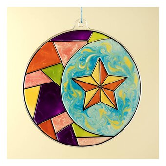 Moon and Star Plastic Suncatcher | Hobbycraft