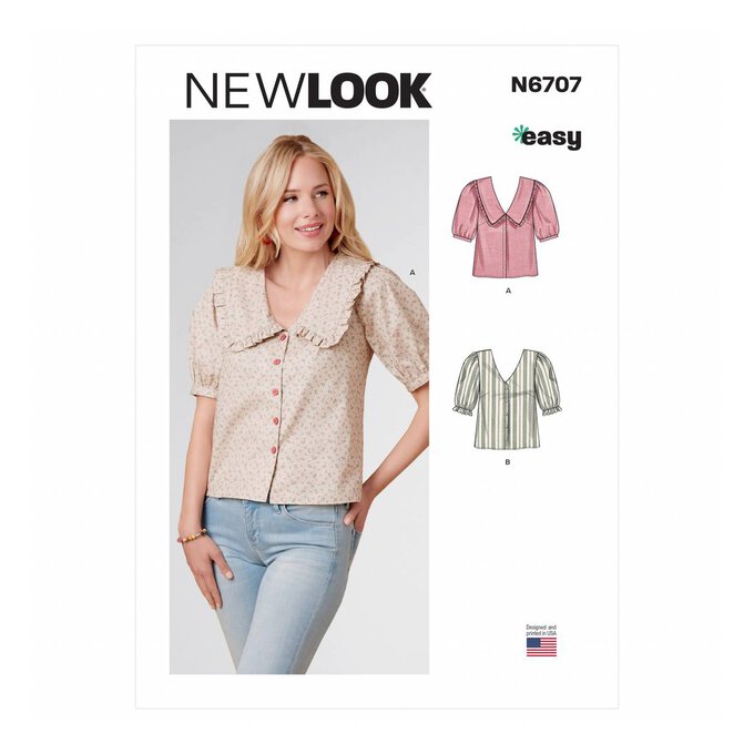 New Look Women's Top Sewing Pattern 6707 (4-16) | Hobbycraft