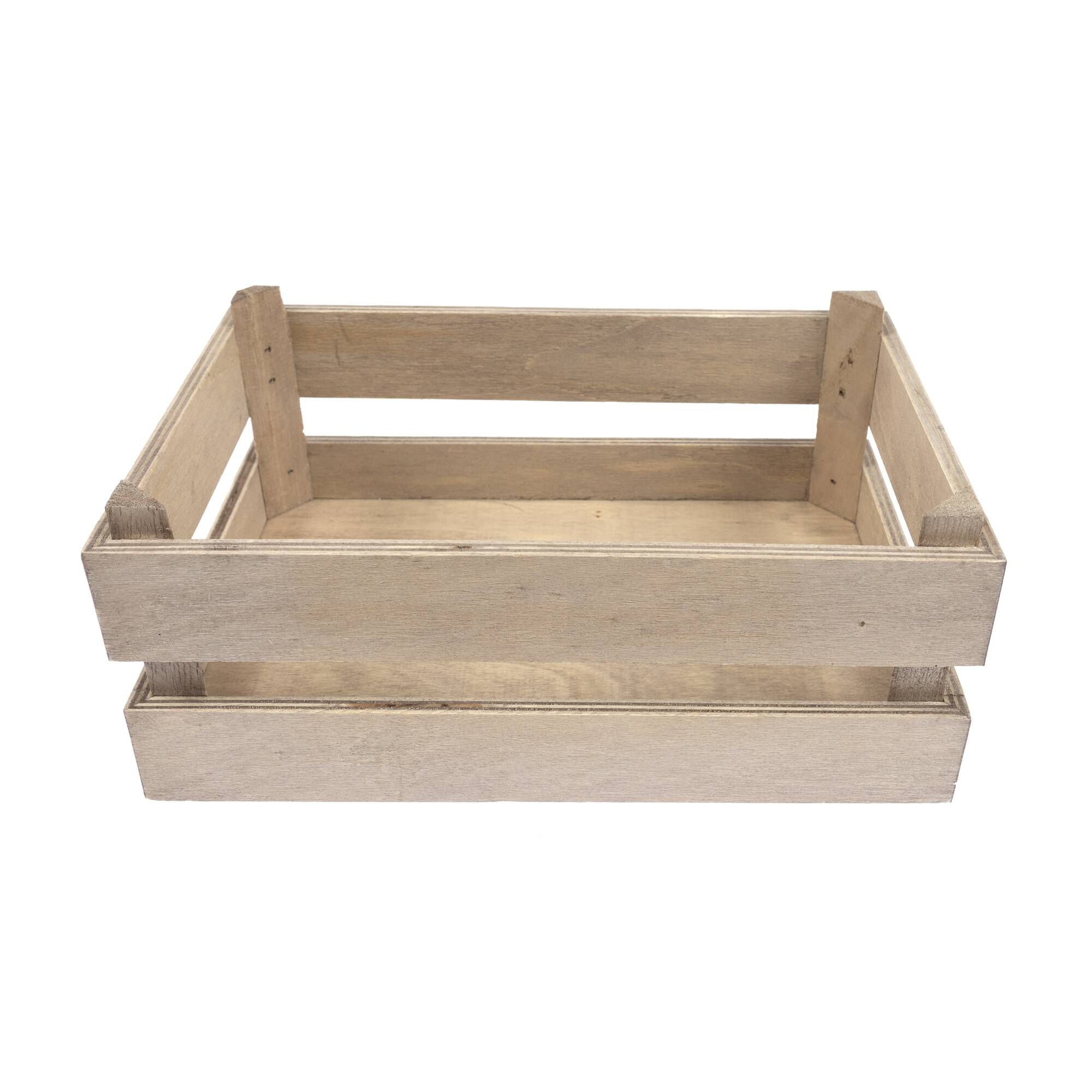 Mini Natural Wooden Crate 24cm x 16cm x 10cm | Hobbycraft