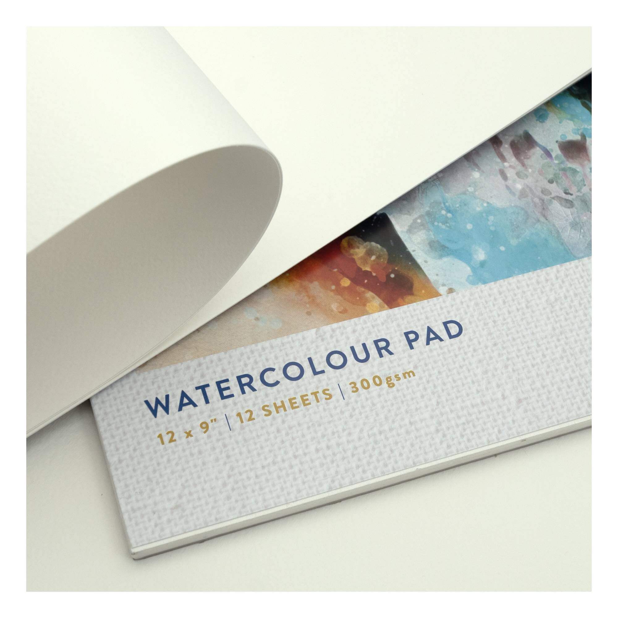 Shore & Marsh Cold Pressed Watercolour Block 12 x 9 Inches 12 Sheets ...
