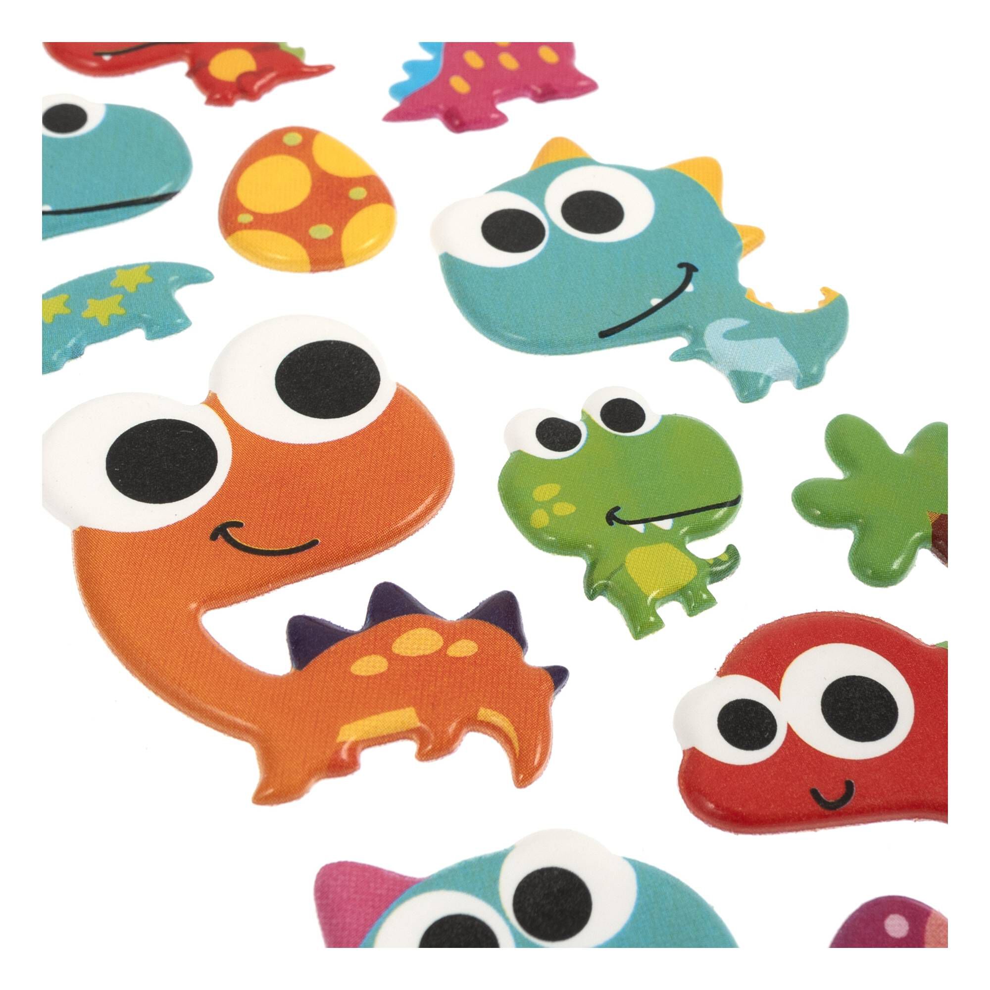 Sparkly Dinosaur Gel Stickers | Hobbycraft