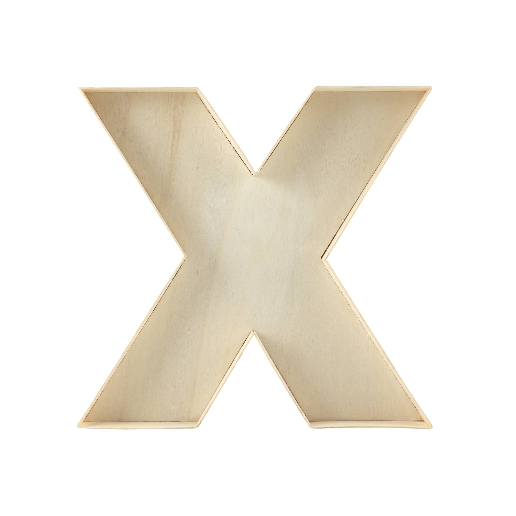 Wooden Fillable Letter X 22cm | Hobbycraft