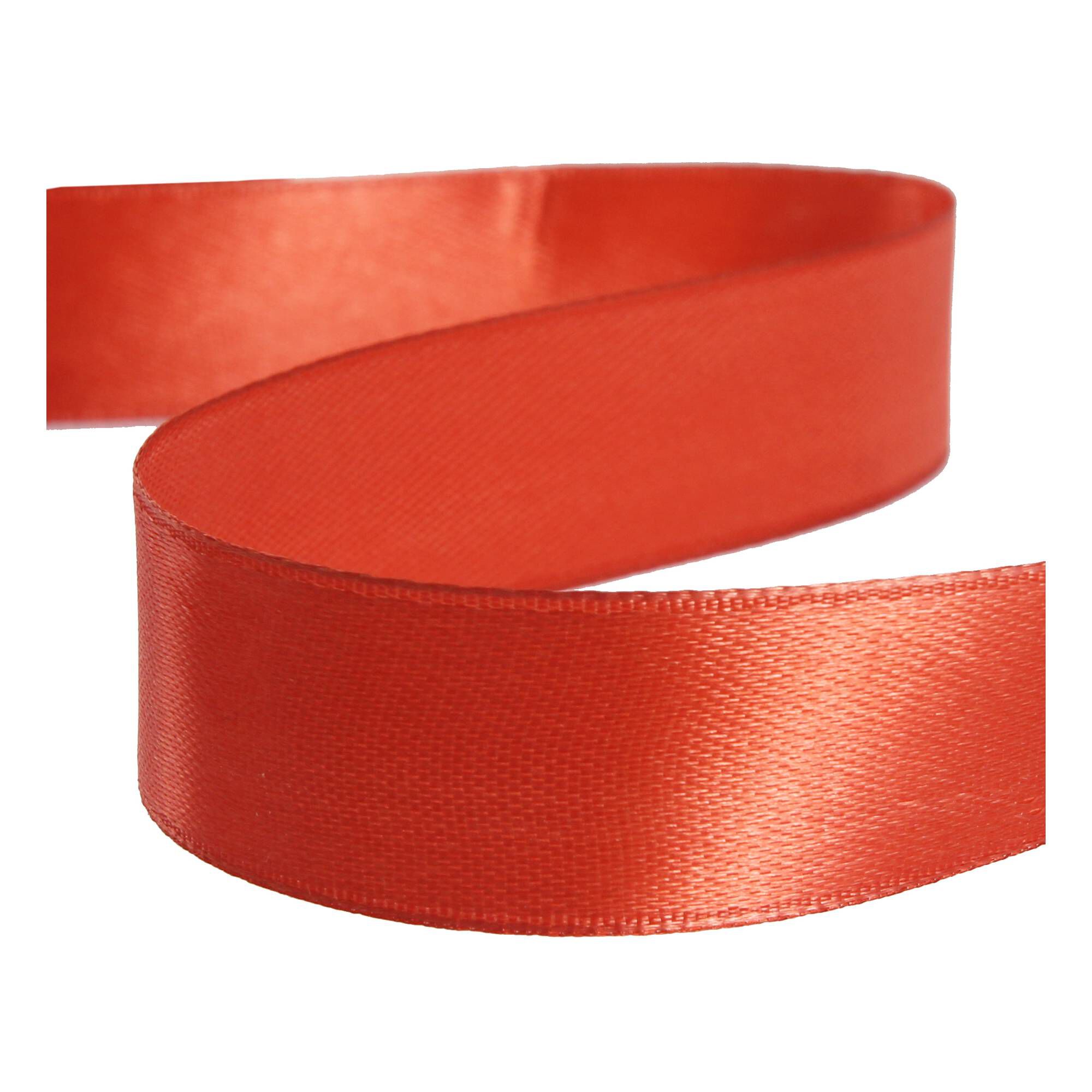 Mandarin Orange Satin Ribbon 20mm x 15m | Hobbycraft