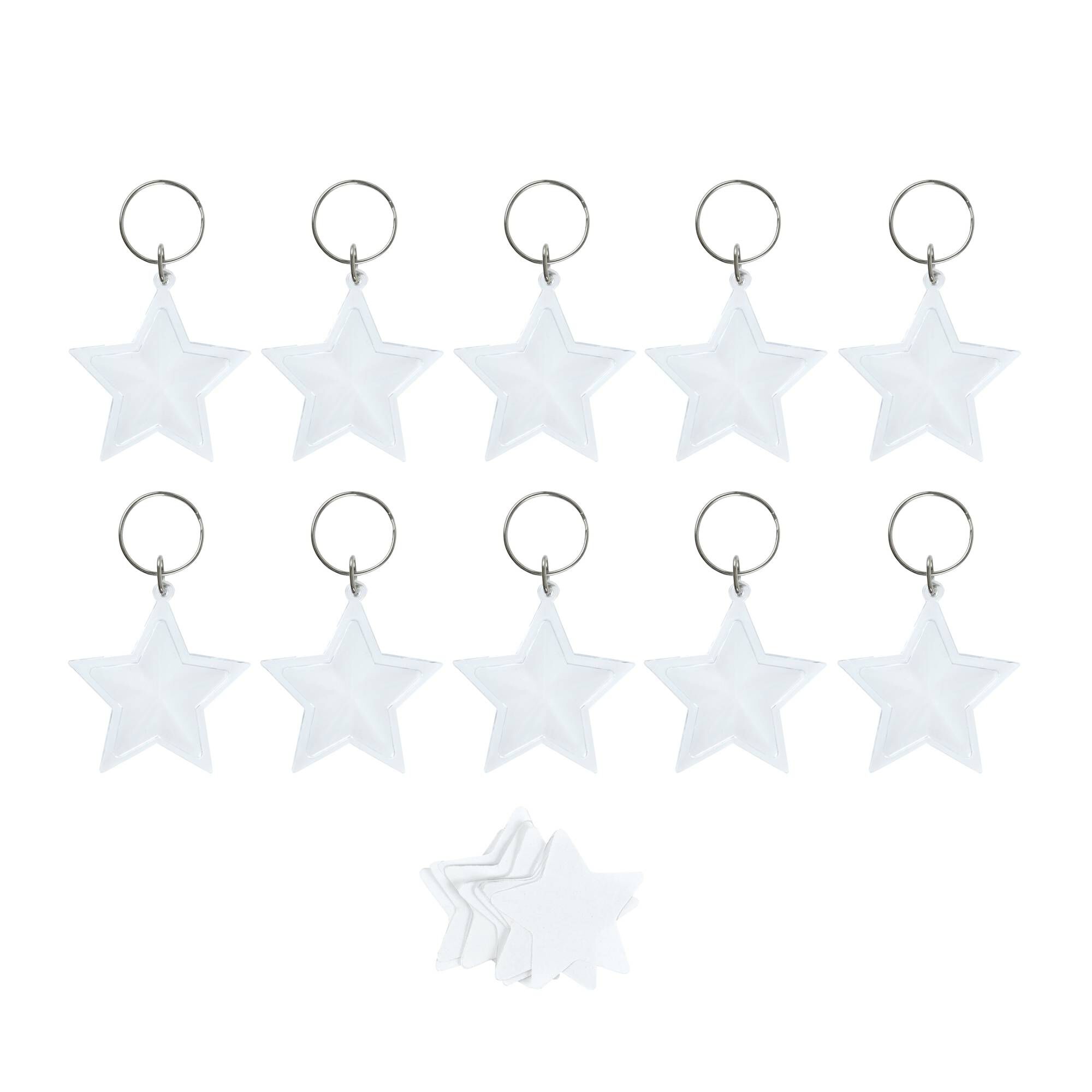 Clear Star Keyrings 10 Pack | Hobbycraft