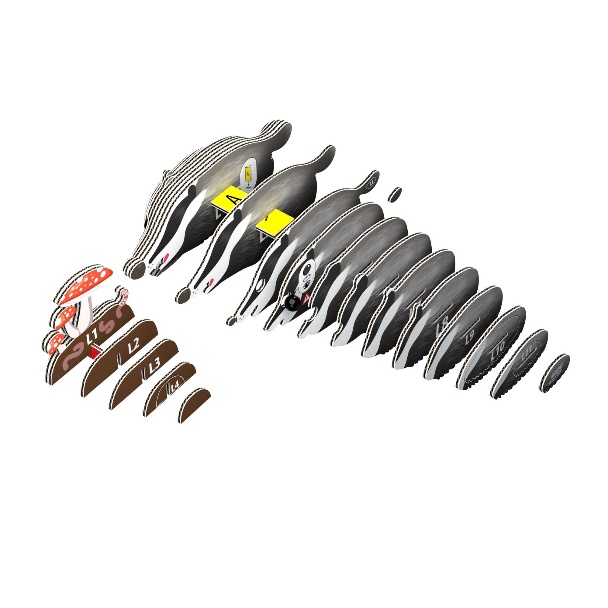 Eugy 3D Badger Model | Hobbycraft