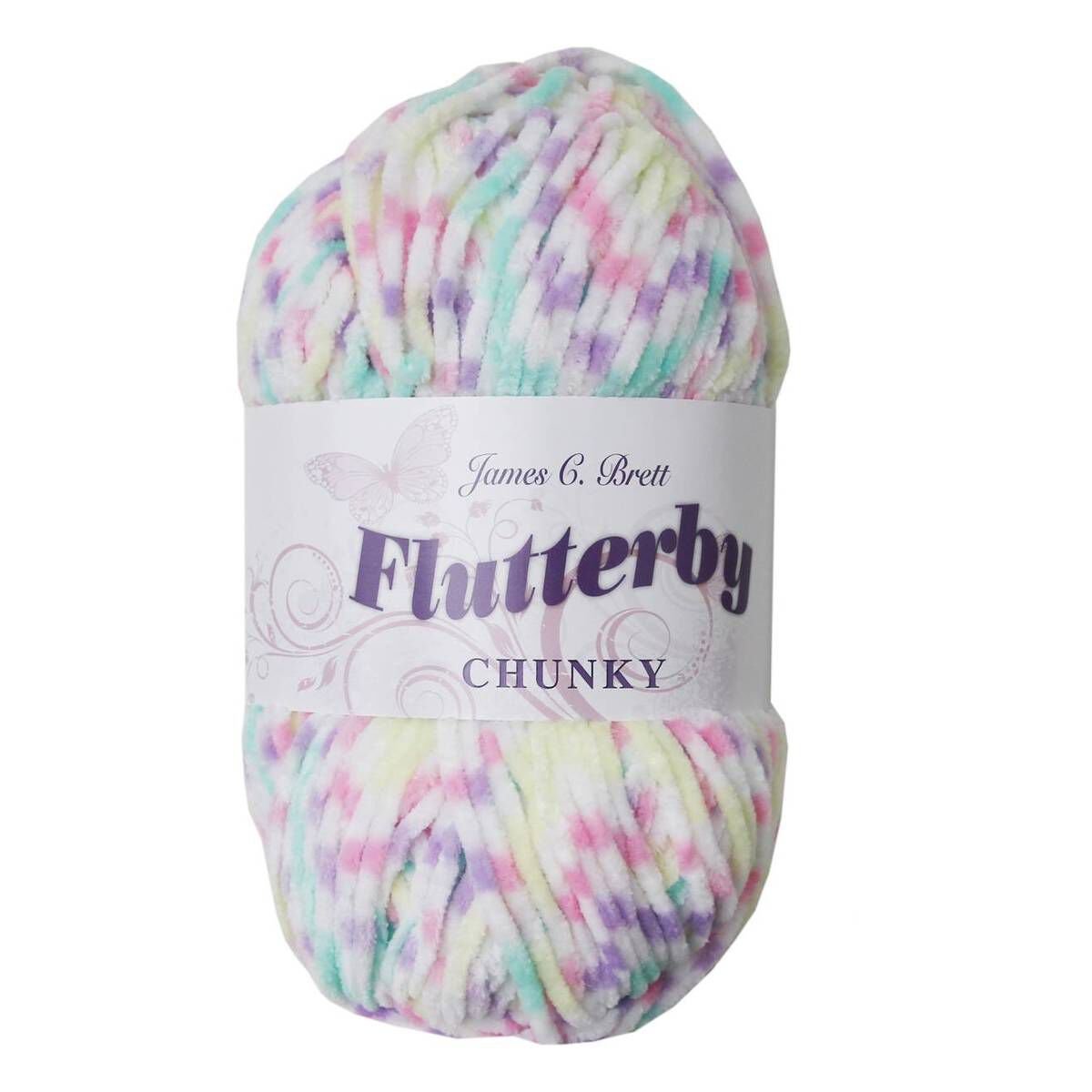 James C Brett Multi Print Flutterby Chunky Yarn 100g | Hobbycraft