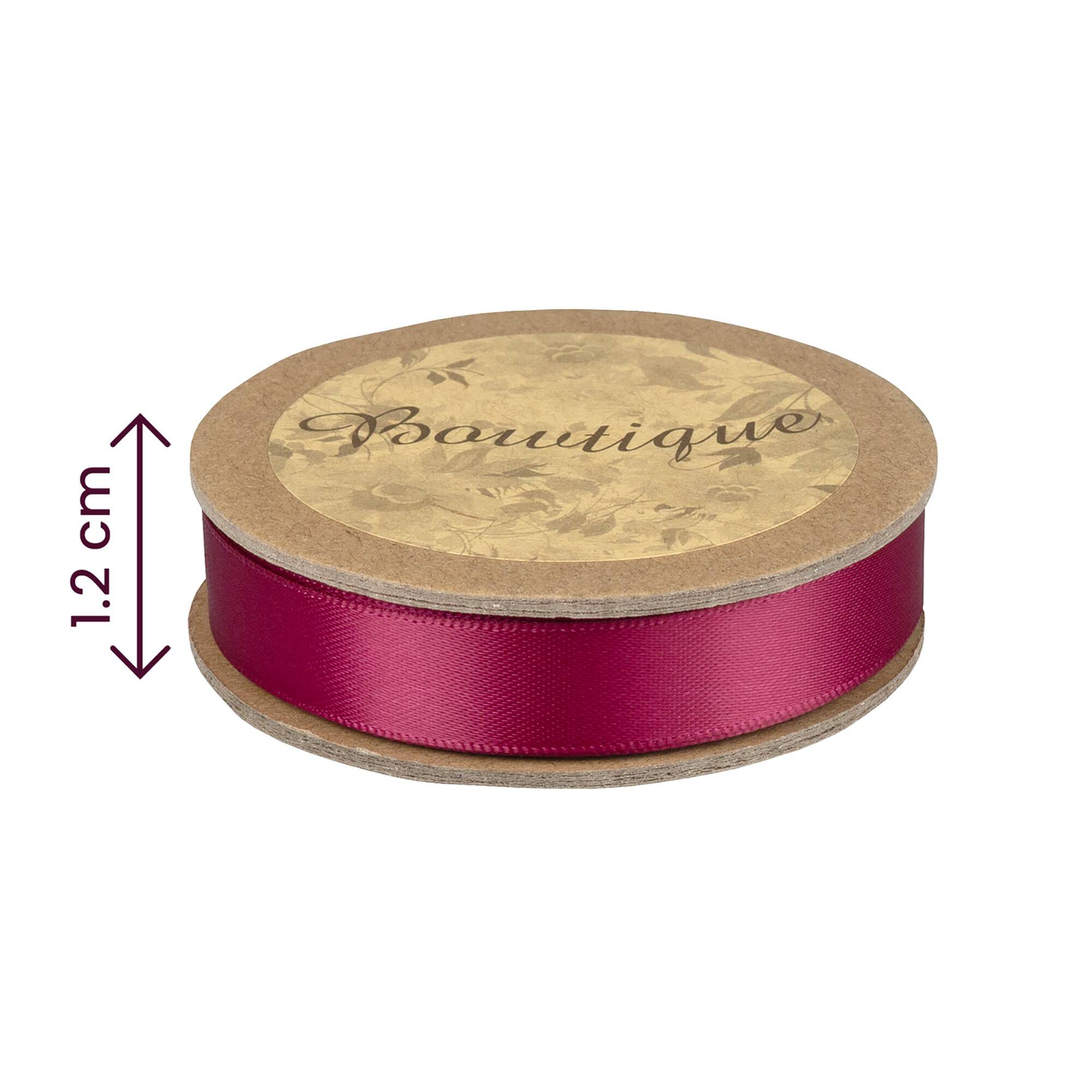 Wine Double-Faced Satin Ribbon 12mm x 5m | Hobbycraft