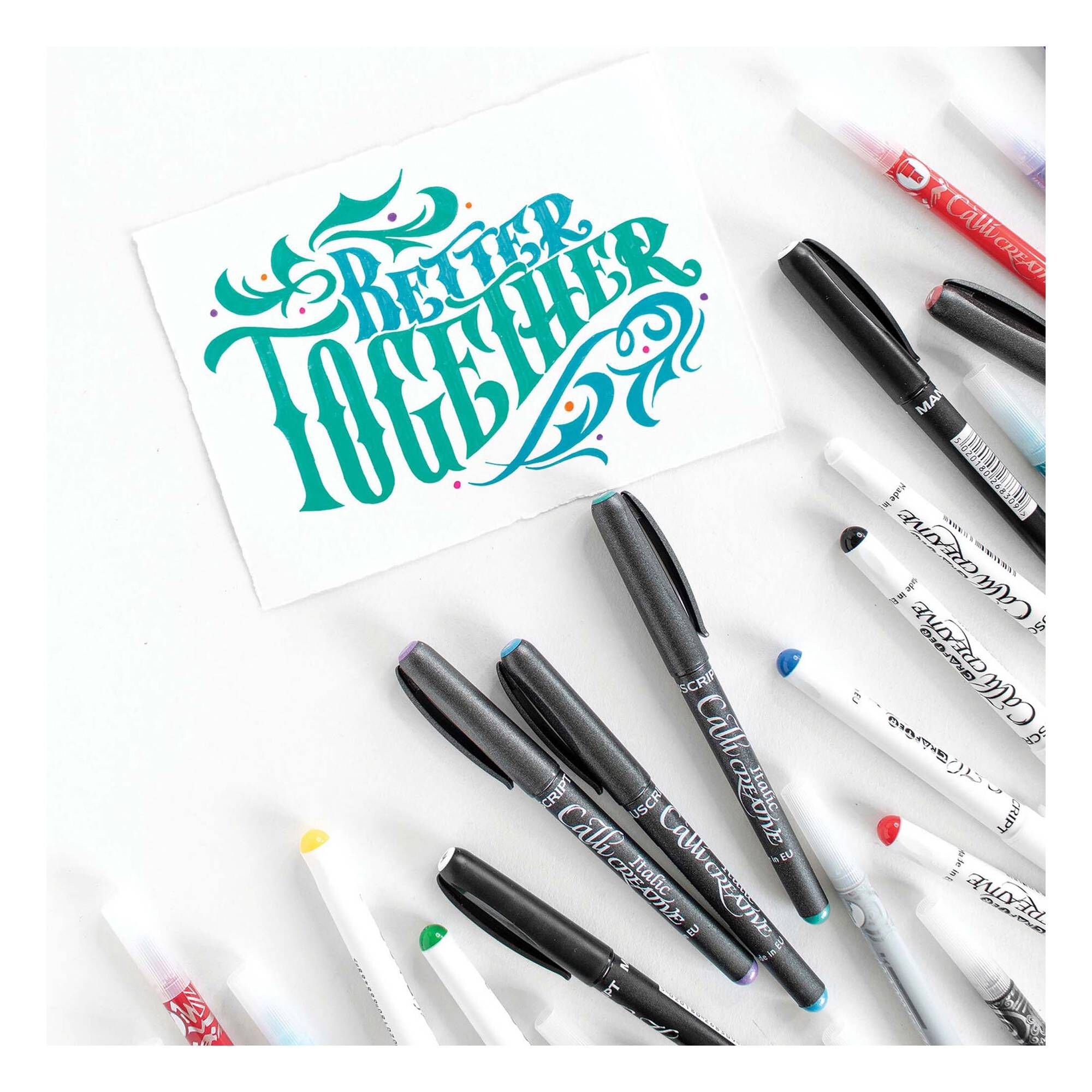 Manuscript Italic Black Marker 2 Pack | Hobbycraft