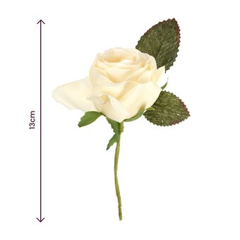 Single Cream Rose Pick 13cm | Hobbycraft