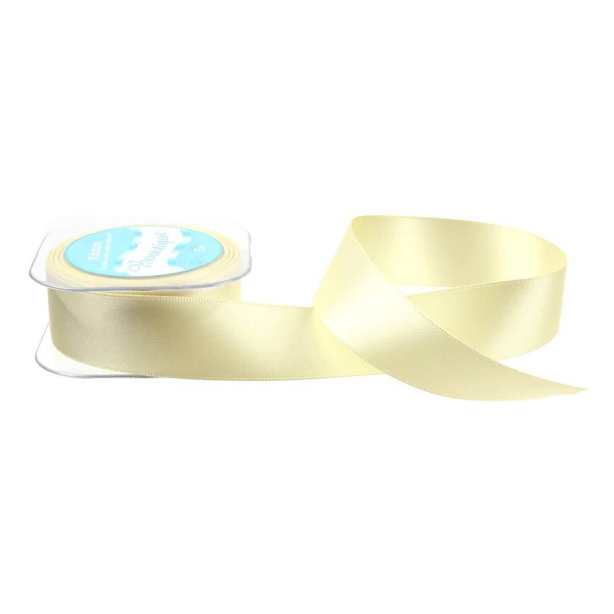 Baby Maize Double-Faced Satin Ribbon 24mm x 5m | Hobbycraft