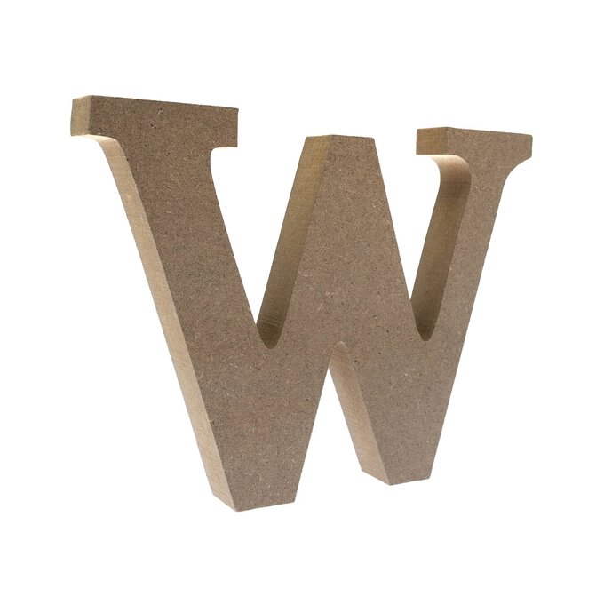 MDF Wooden Letter W 13cm | Hobbycraft