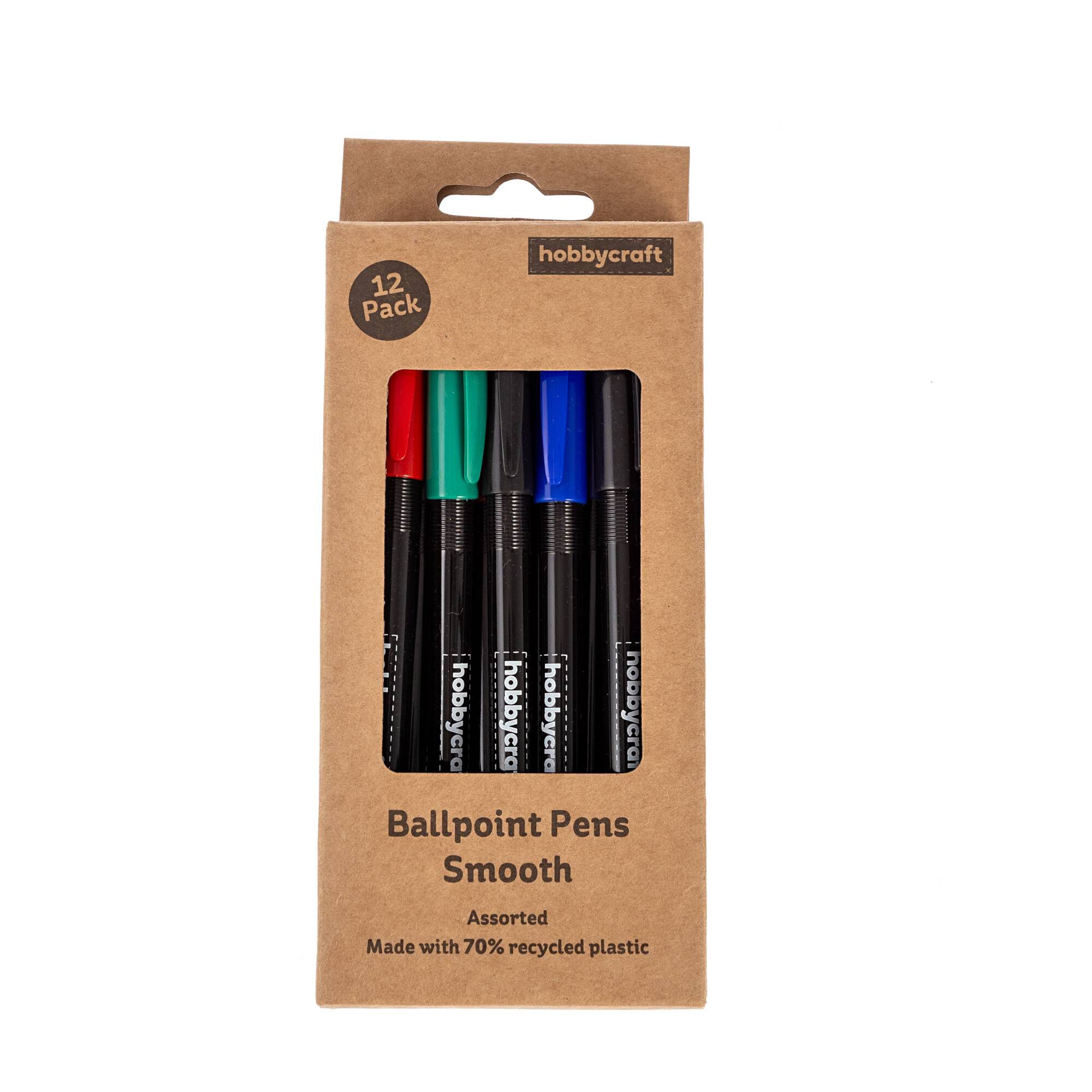 Assorted Ballpoint Pens 12 Pack | Hobbycraft