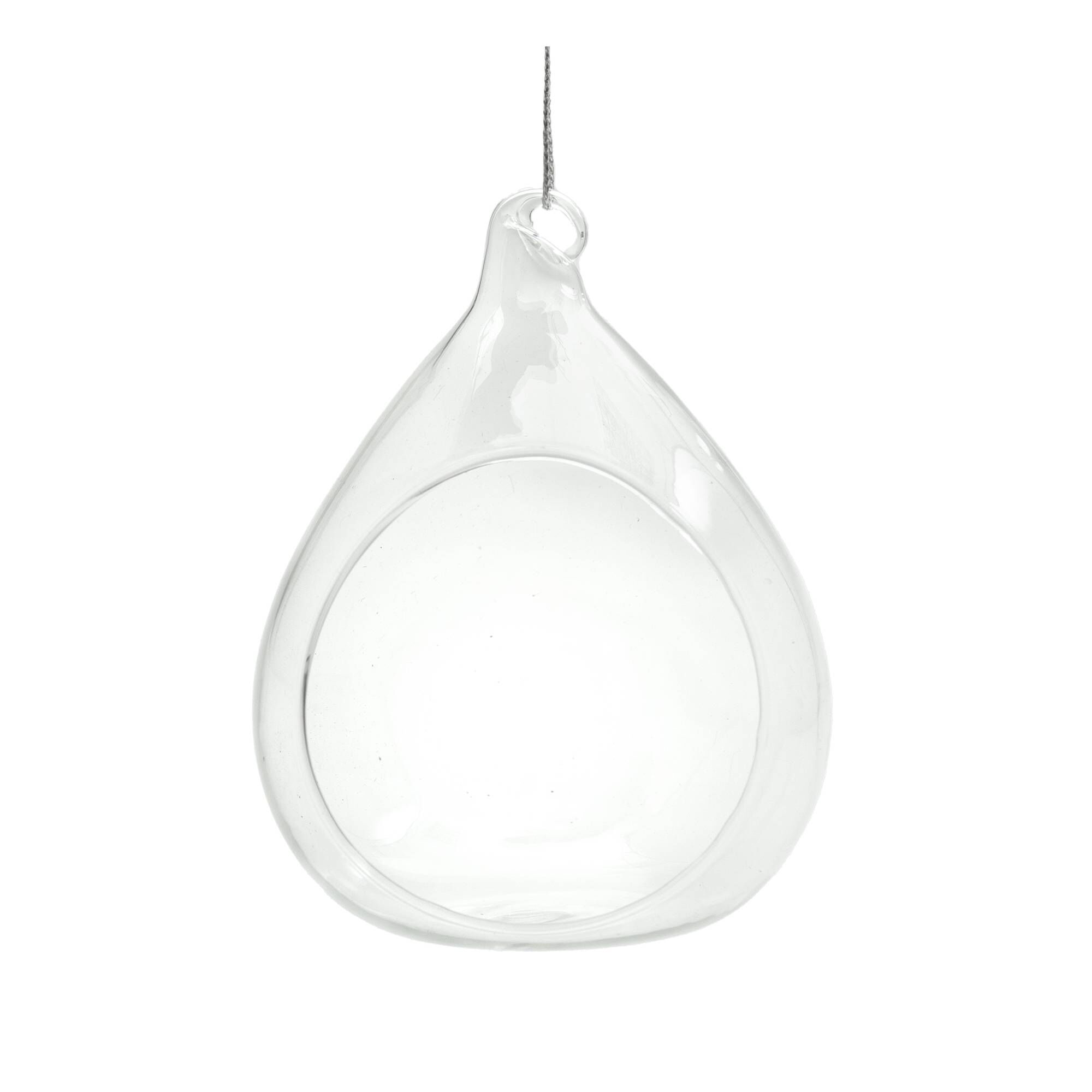 Oval Fillable Glass Bauble 10cm | Hobbycraft