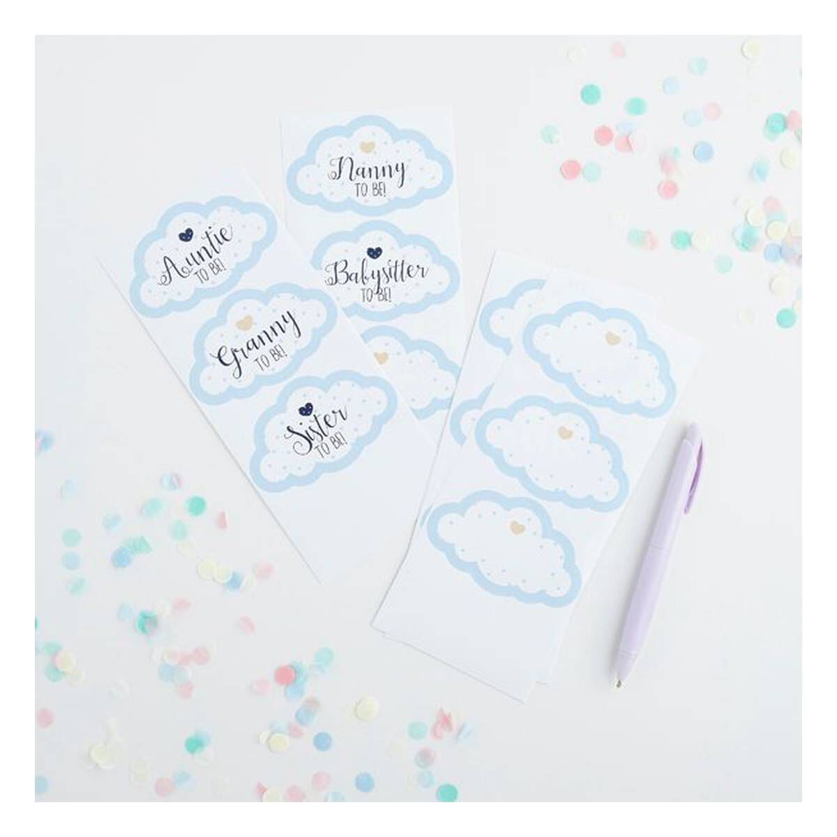 Blue Baby Shower Guest Stickers 18 Pack | Hobbycraft