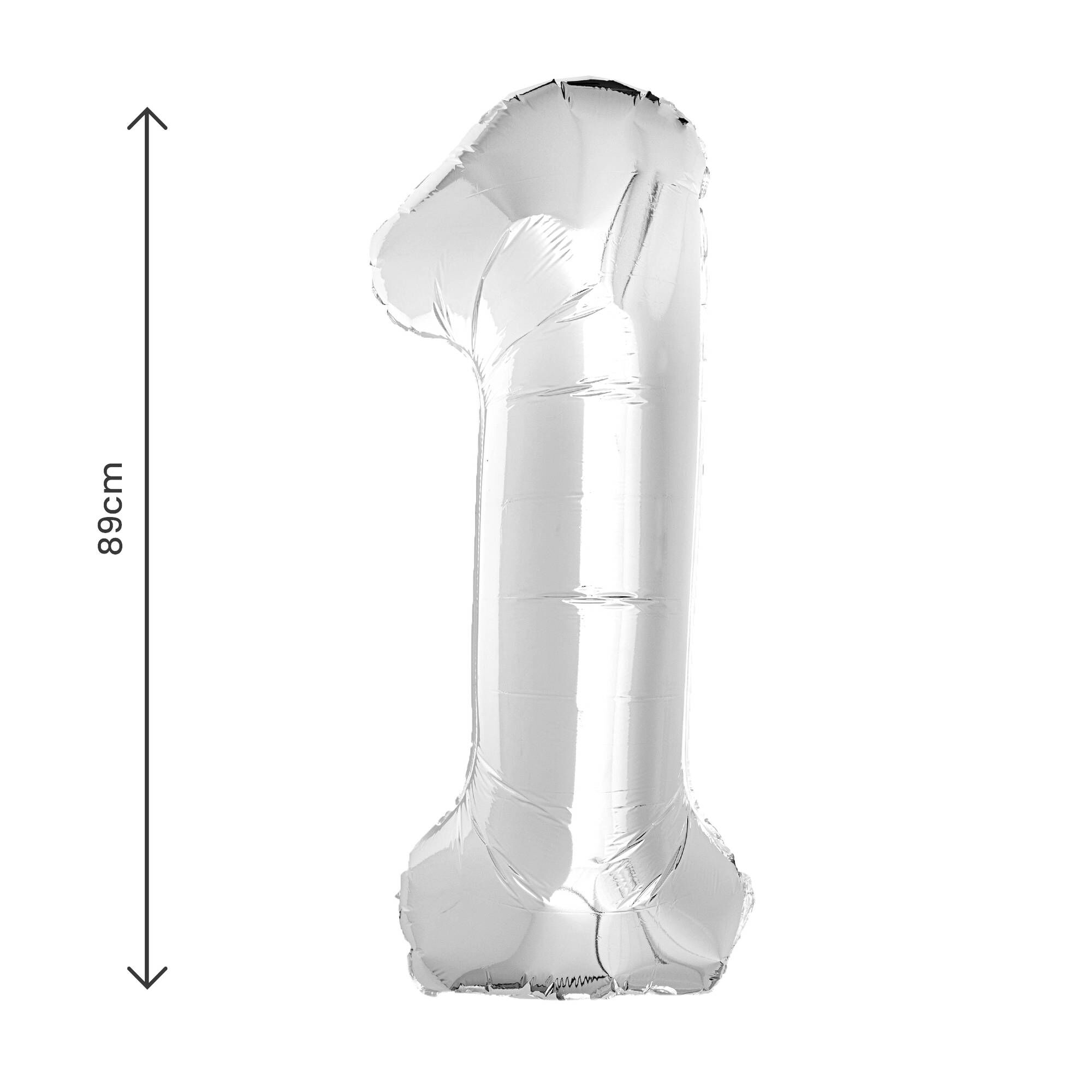 Extra Large Silver Foil Number 1 Balloon | Hobbycraft