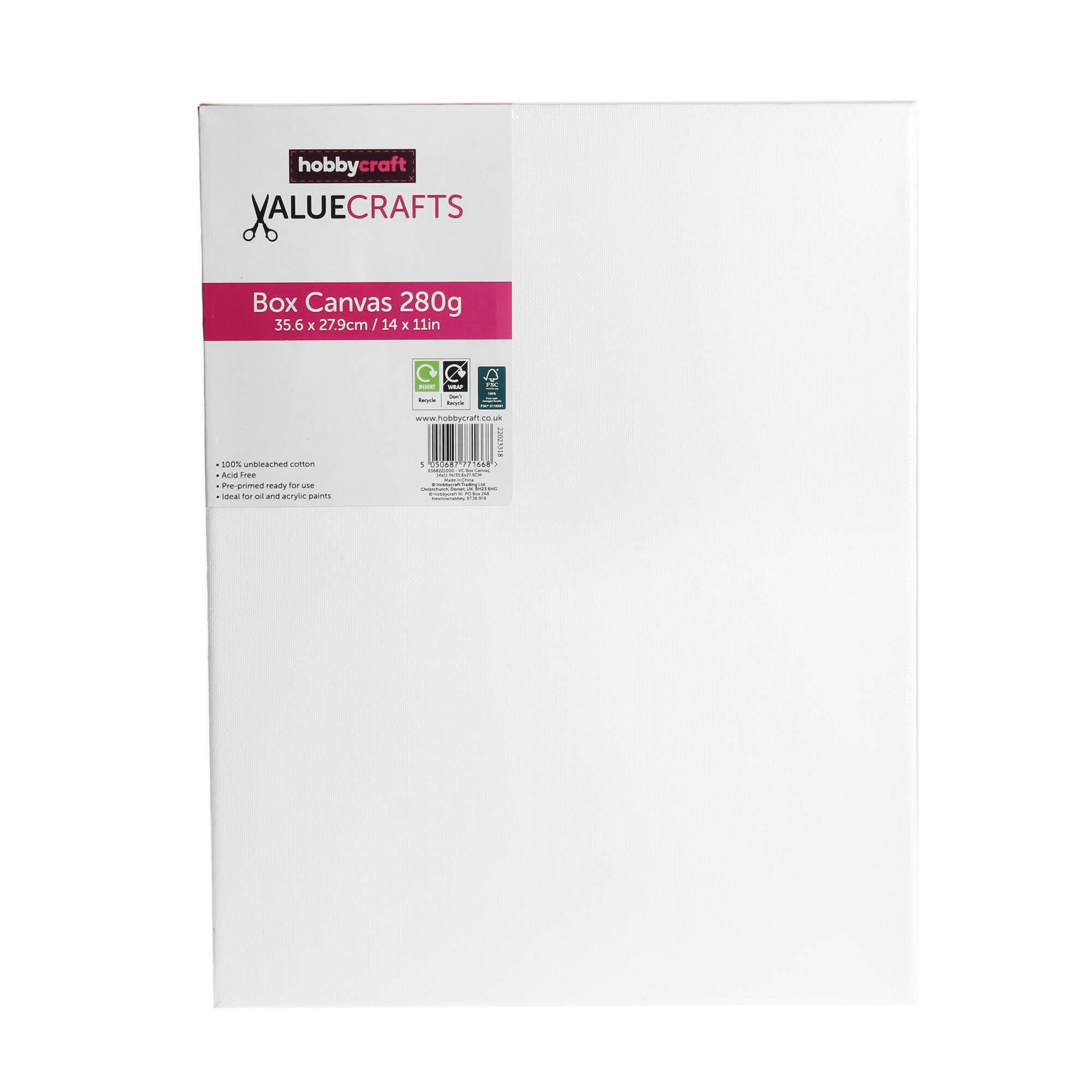 Valuecrafts Box Canvas 36cm x 28cm | Hobbycraft
