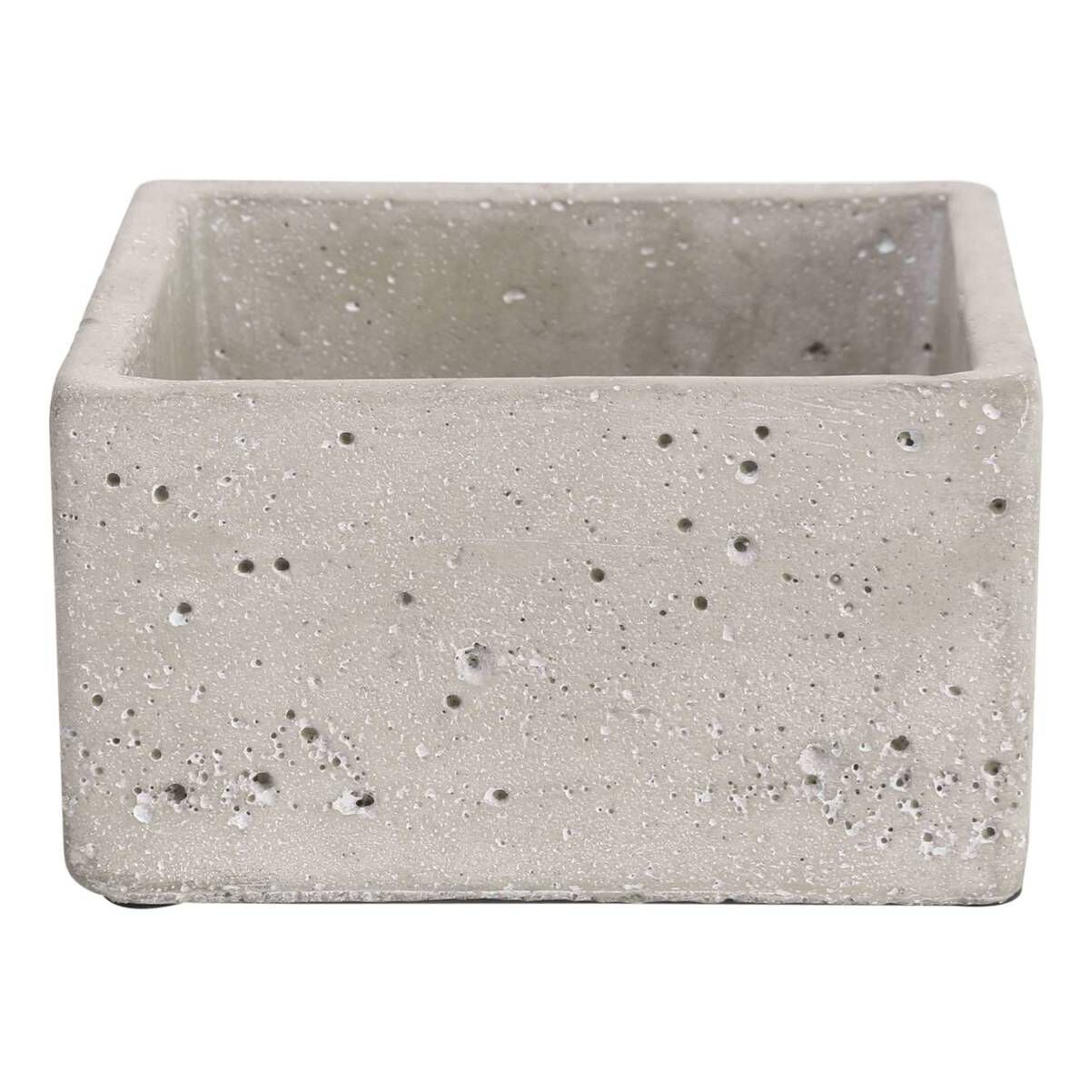 Square Cement Pot 12.5cm | Hobbycraft