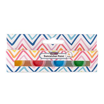 Primary Colour Suncatcher Paints 3ml 4 Pack | Hobbycraft