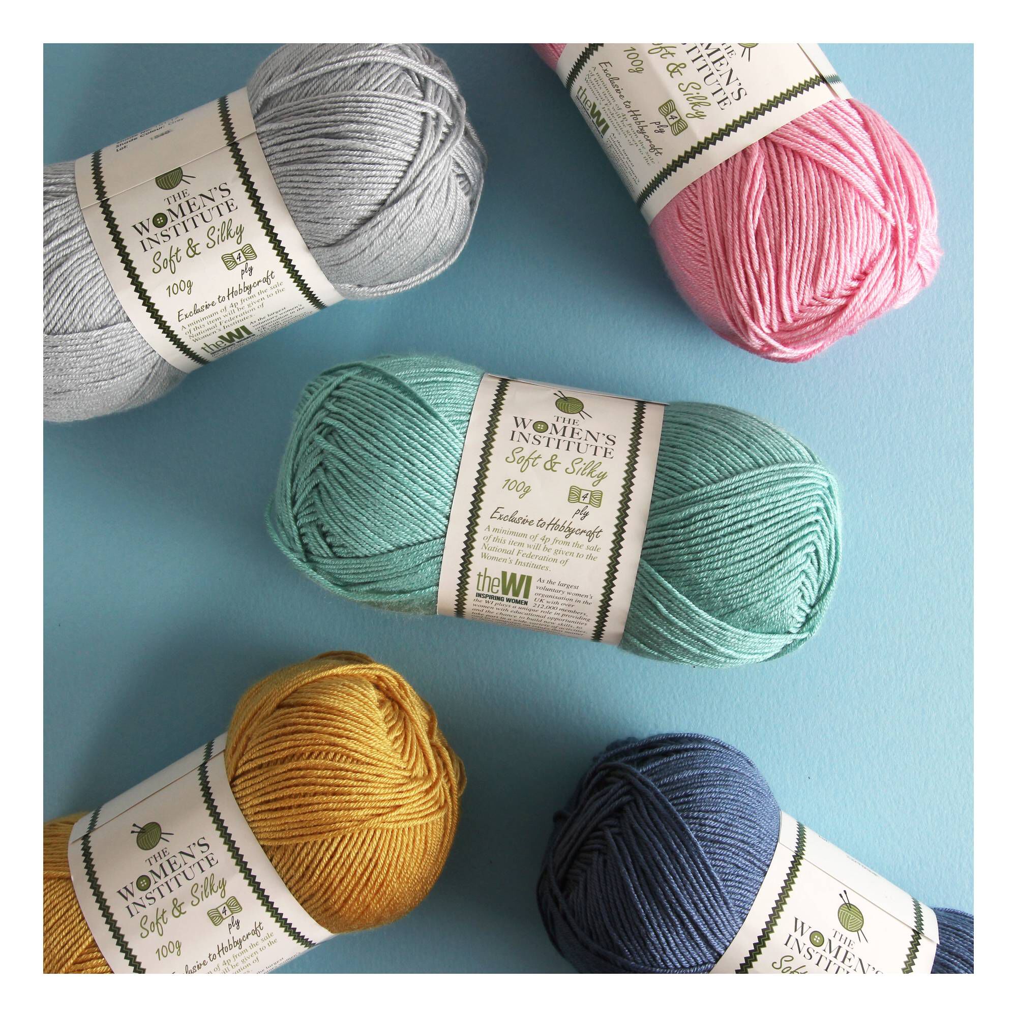 Women's Institute Pink Soft and Silky 4 Ply Yarn 100g | Hobbycraft