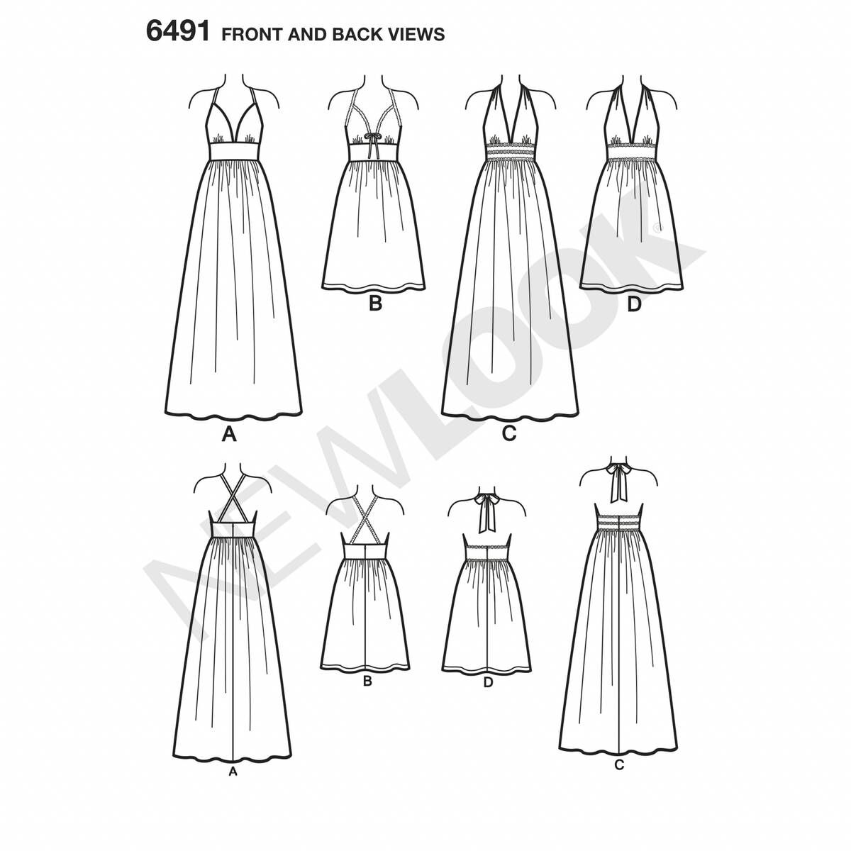 New Look Women’s Dress Sewing Pattern 6491 | Hobbycraft
