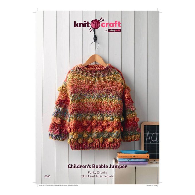 Knitcraft Children's Bobble Jumper Digital Pattern 0060 | Hobbycraft