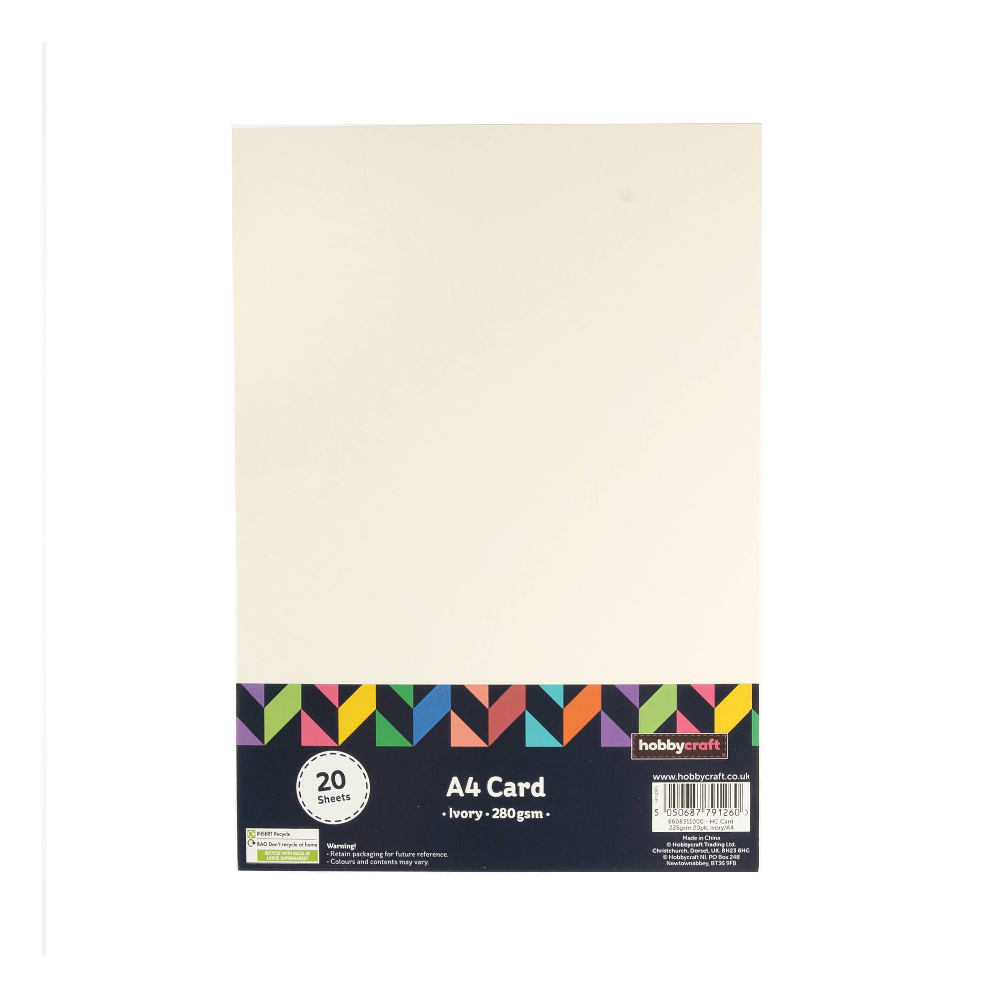 Ivory Card A4 20 Pack | Hobbycraft