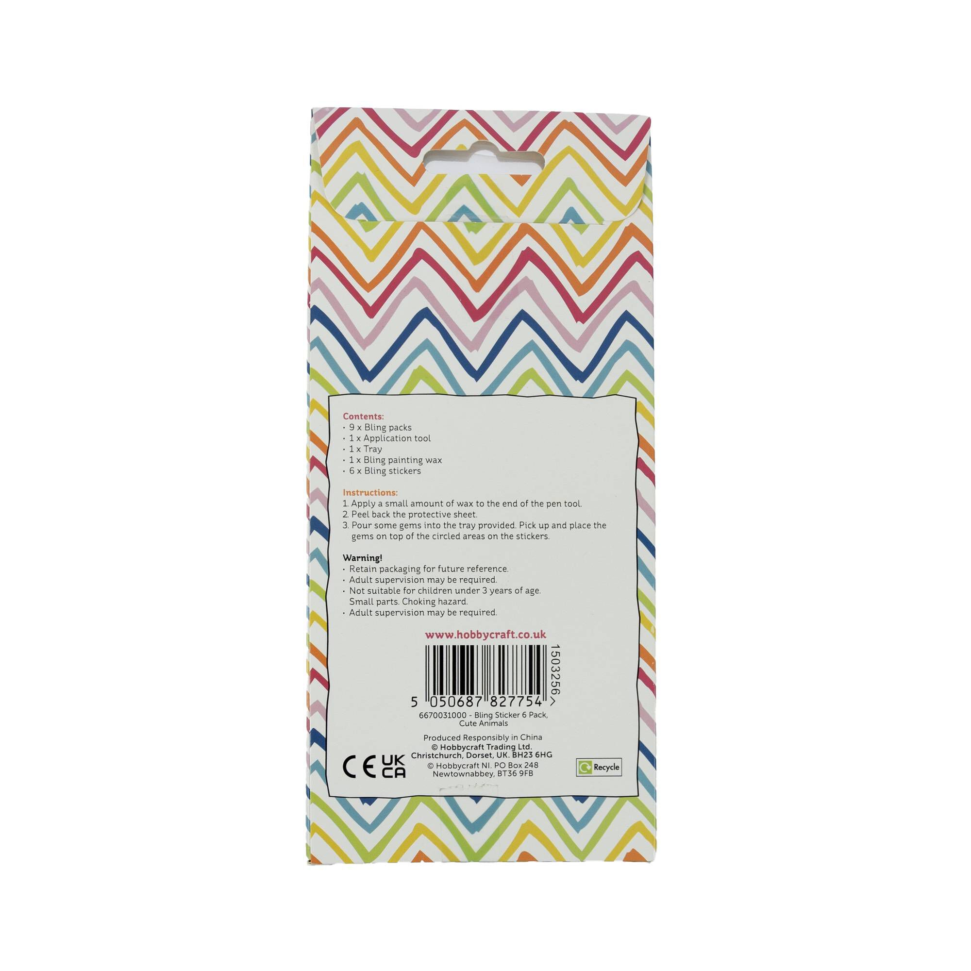 Cute Animal Bling Stickers 6 Pack | Hobbycraft